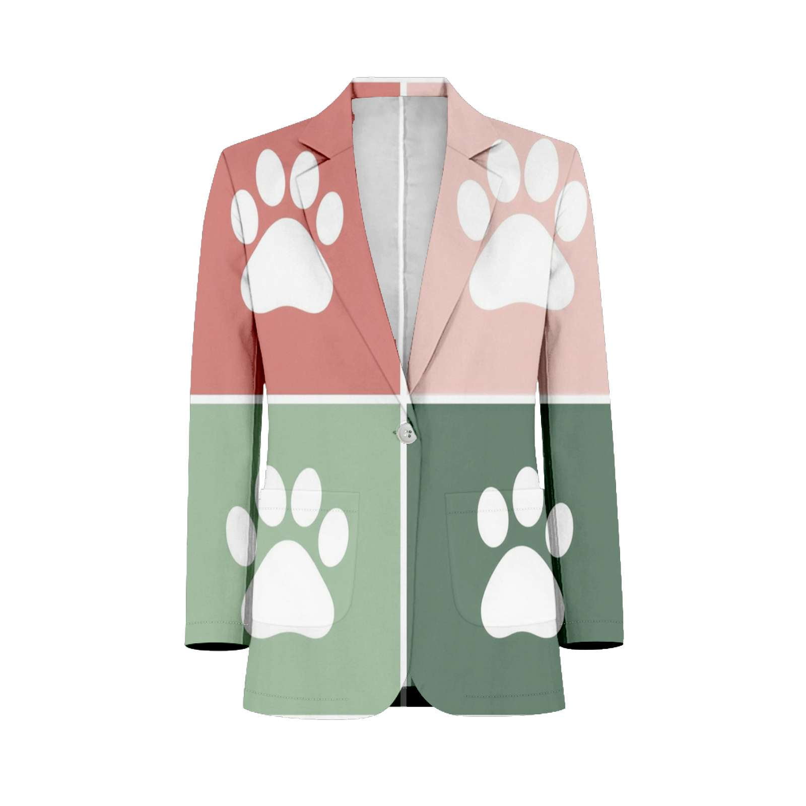 Paw Prints In Checkerboard Mens Suits Shawl Collar Slim Fit Suit Mens ...