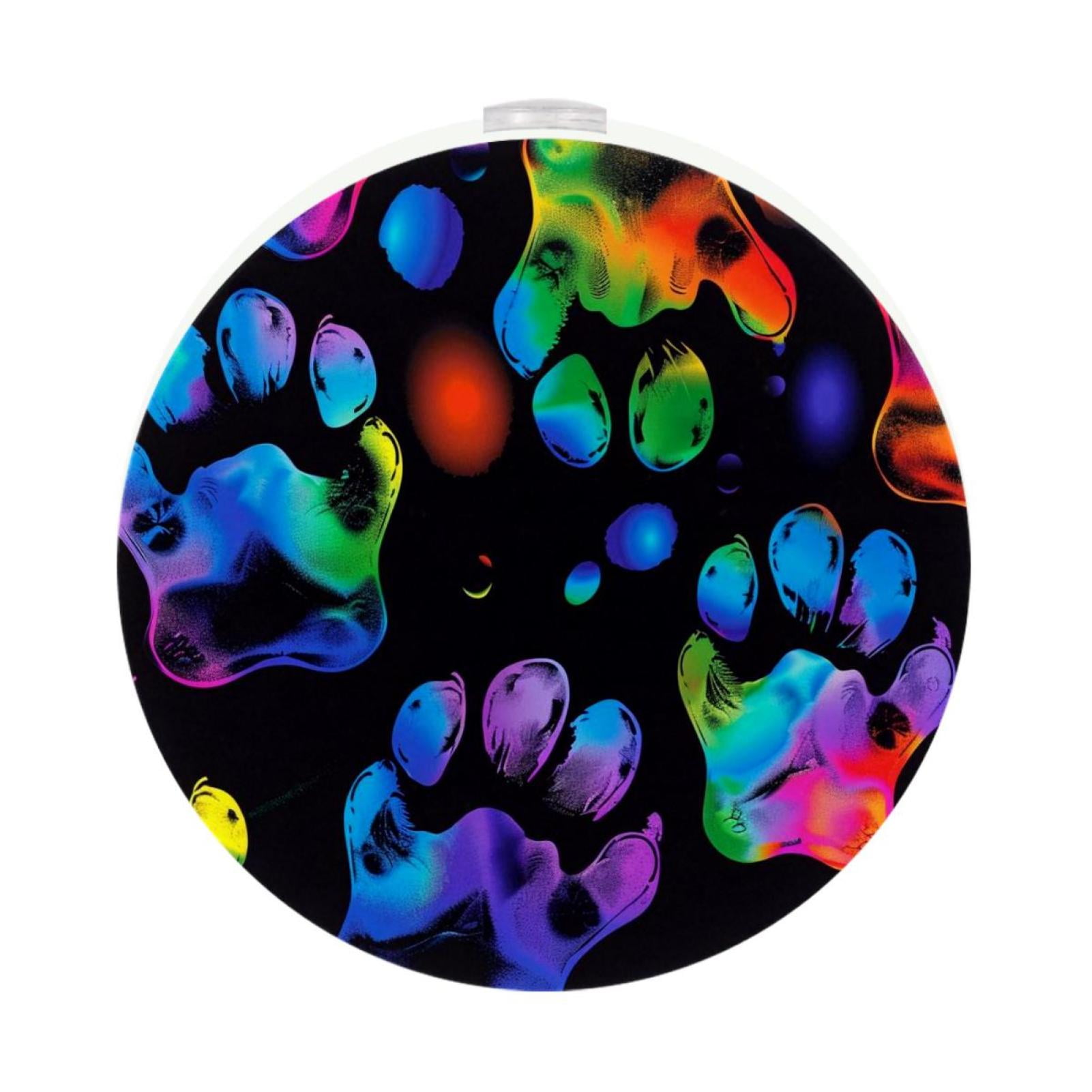 Paw Prints LED Round Night Light-2PCS, Energy Efficient Plug-in Bedroom ...
