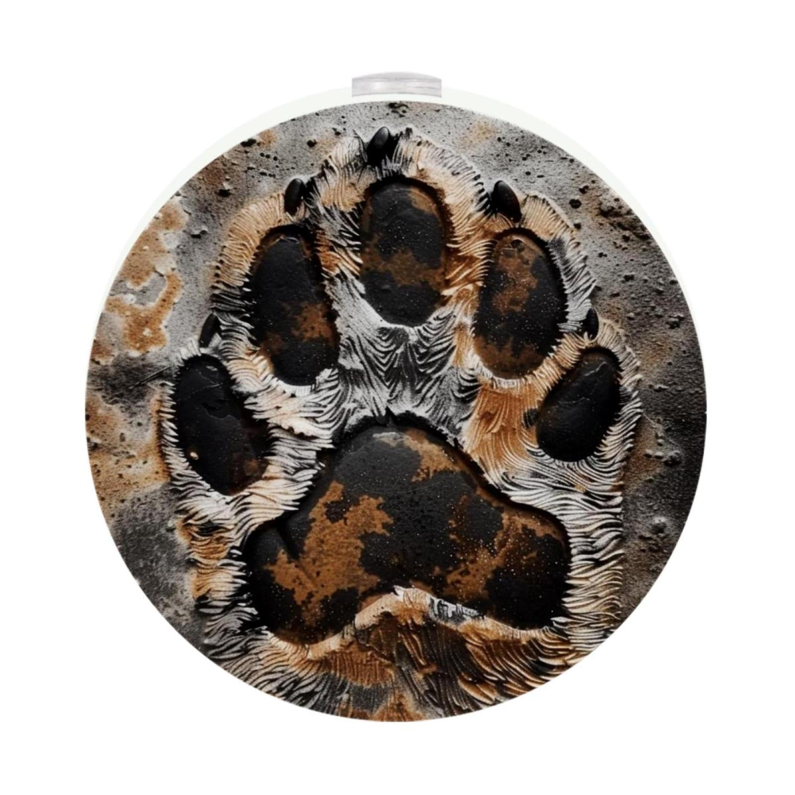Paw Prints LED Round Night Light-2PCS, Plug-in Wall Nightlight with ...