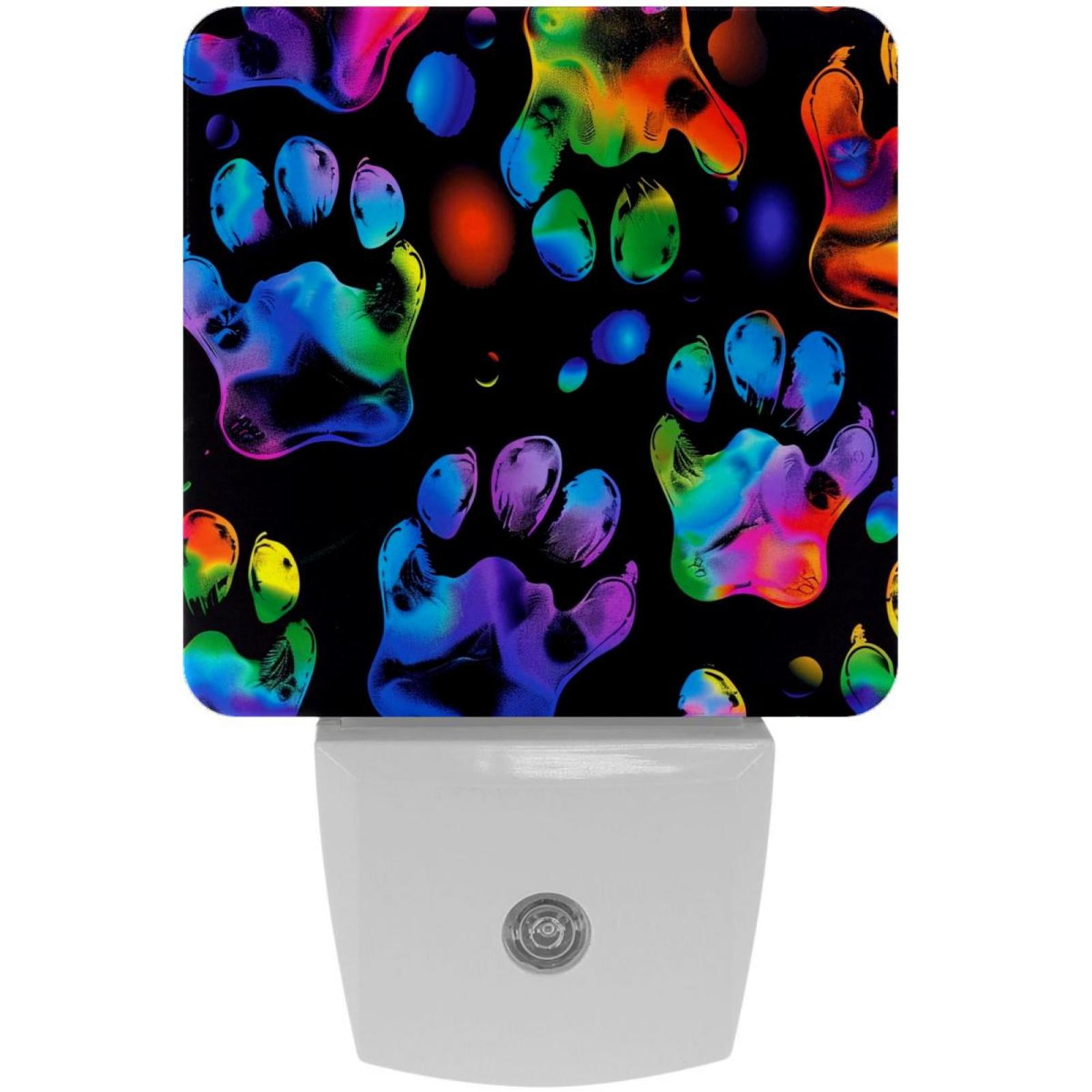 Paw Prints LED Square Night Lights - Stylish and Functional Nightlight ...