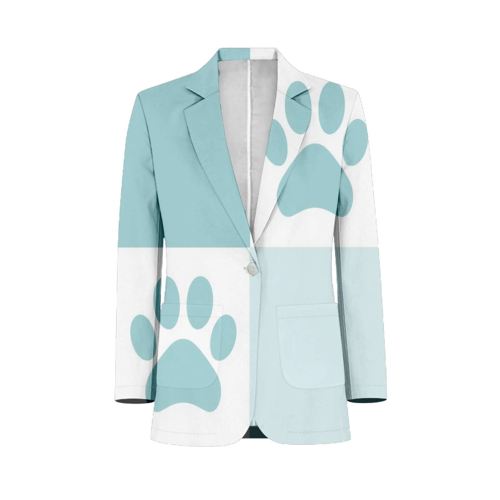 Paw Prints On Checkerboard Customized Men's Suits full man Shawl Collar ...