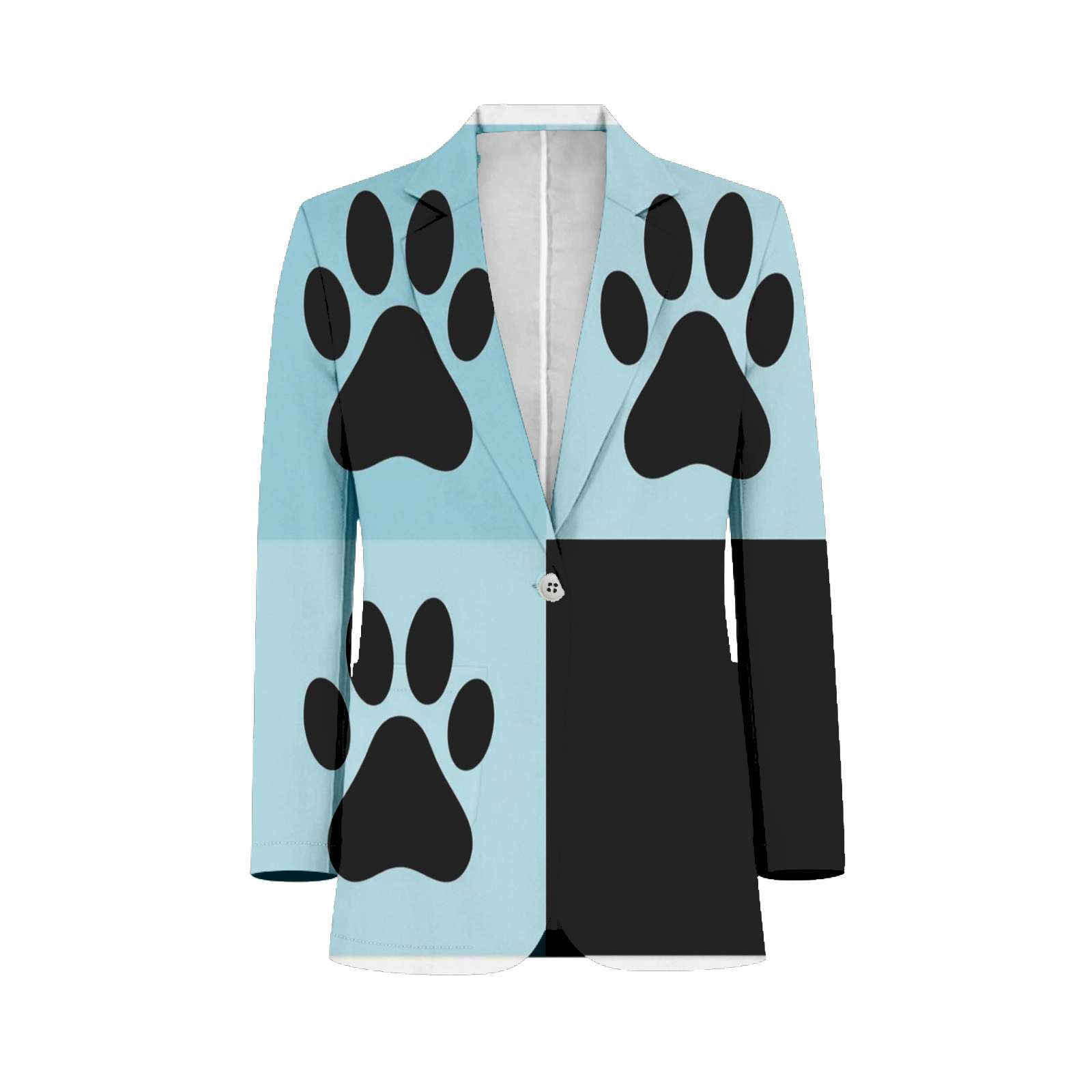 Paw Prints On Checkerboard Pattern Mens Suits Shawl Collar Slim Fit ...