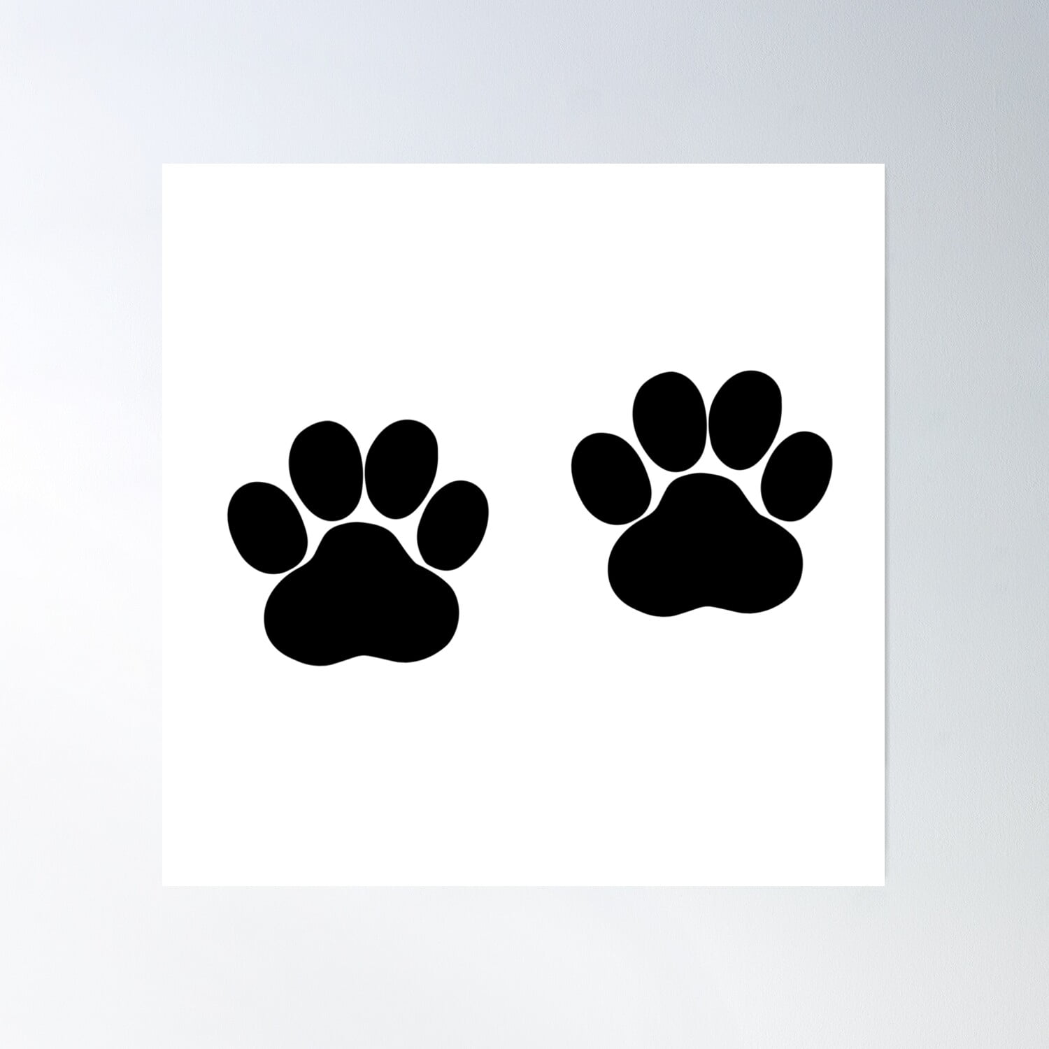 Paw Prints Poster Wall Art, Modern Wall Decor, 16x16 UNFRAMED - Walmart.com