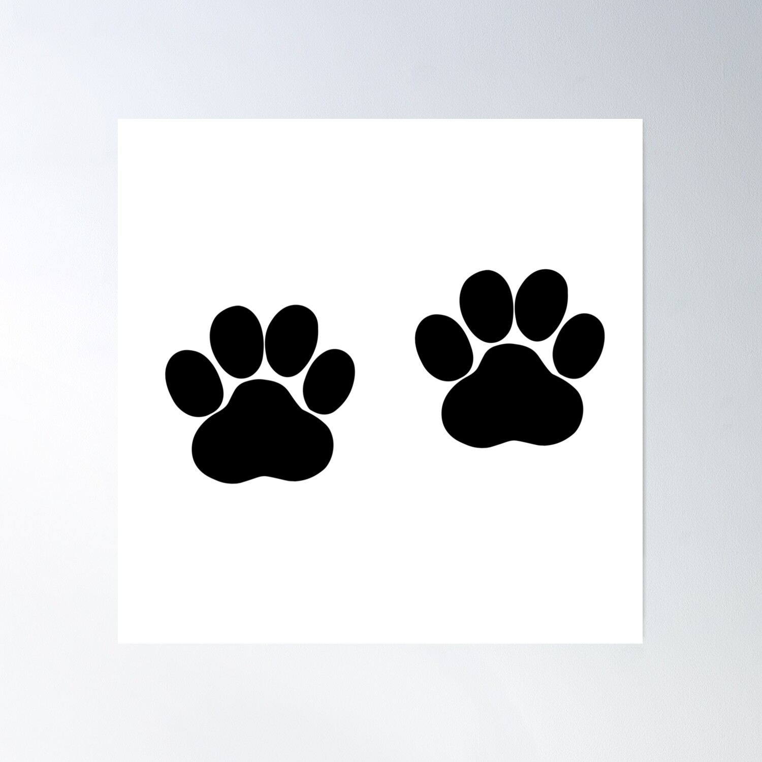 Paw Prints Poster Wall Art, Modern Wall Decor, 30x30 UNFRAMED - Walmart.com
