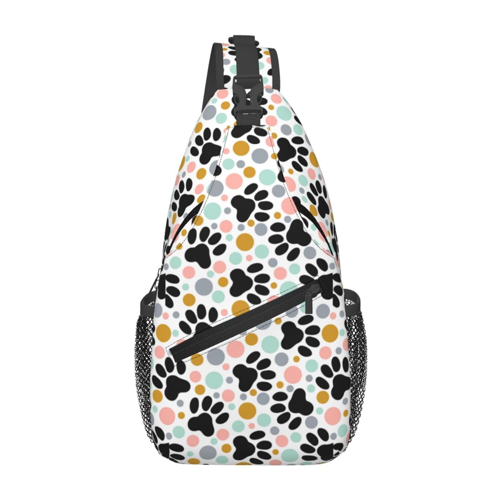 Paw Prints Sling Bag Chest Bag Daypack Crossbody Sling Backpack for ...