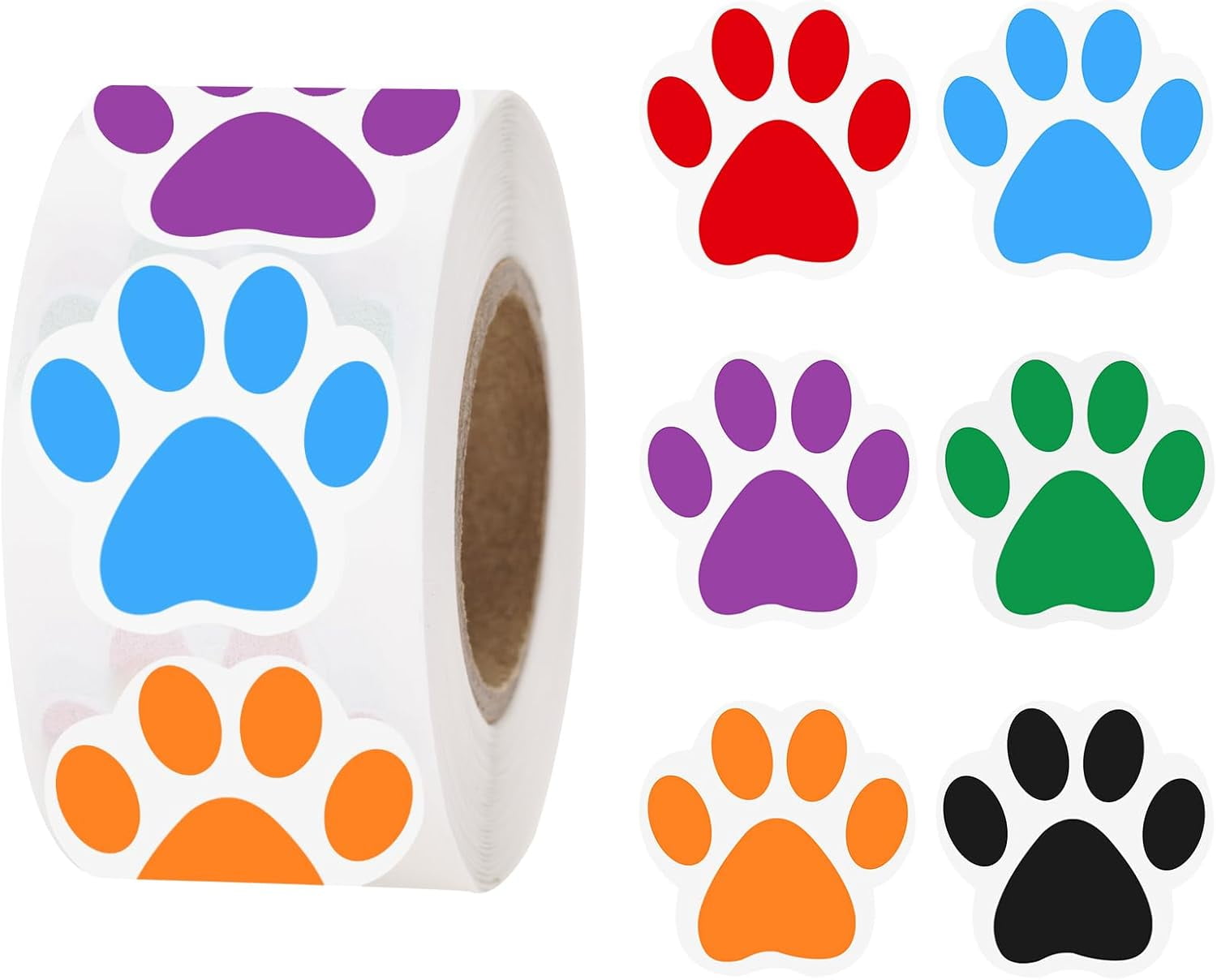 Paw Prints Stickers 500Pcs 1Inch Puppy Dog Bear Paw Patrol Self ...