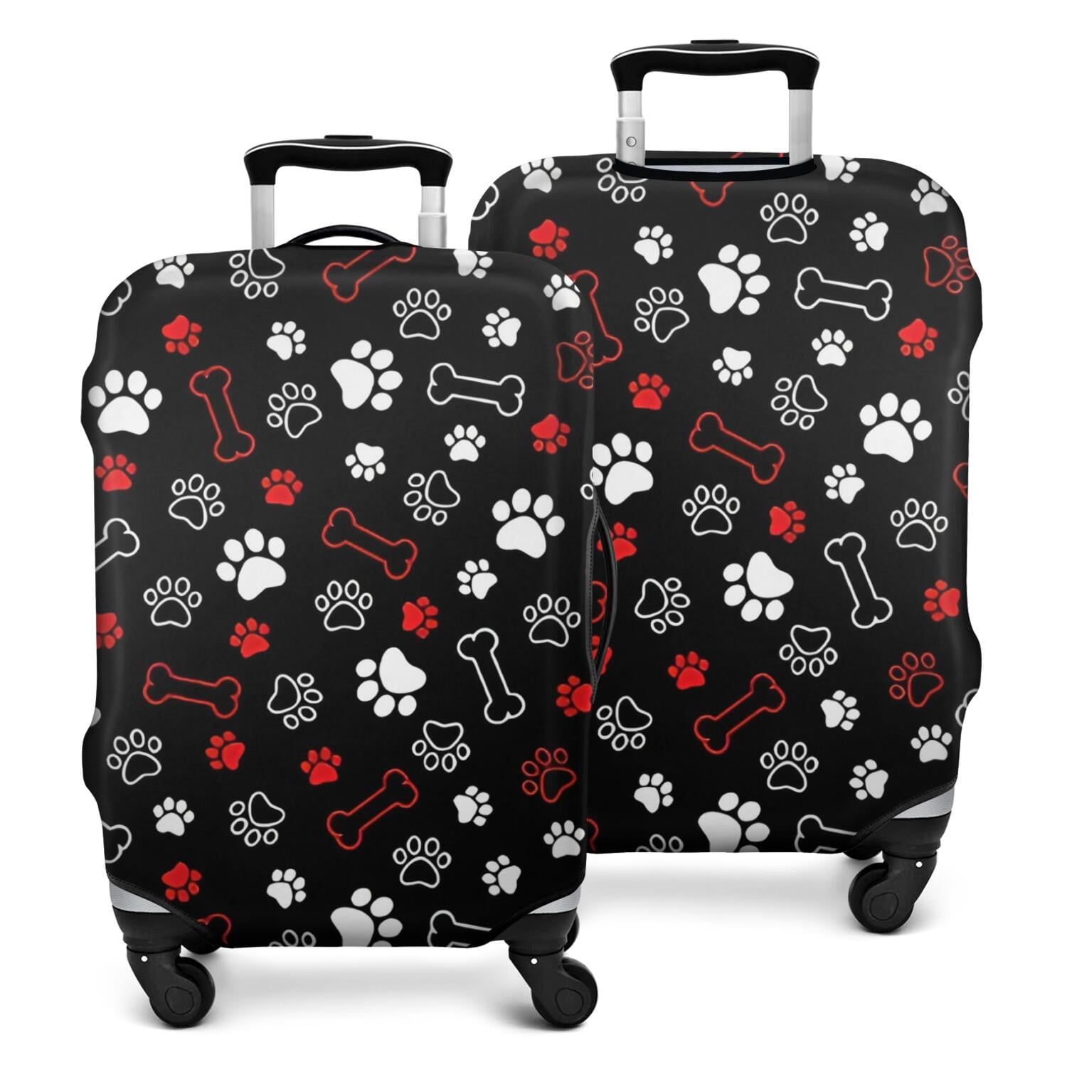 Paw Prints and Bones Luggage Cover Fashion Suitcase Cover Baggage ...