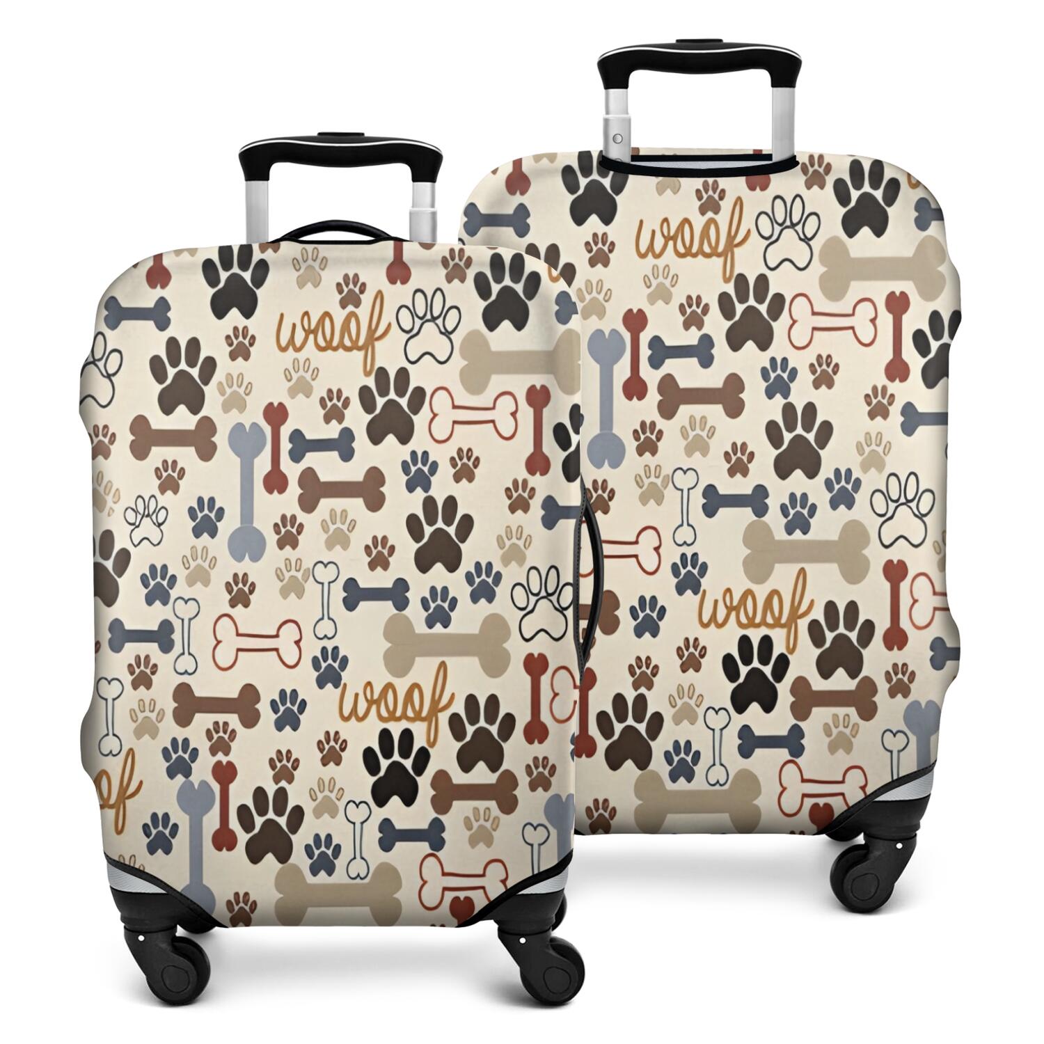 Paw Prints and Bones Luggage Cover Fashion Suitcase Cover Baggage ...