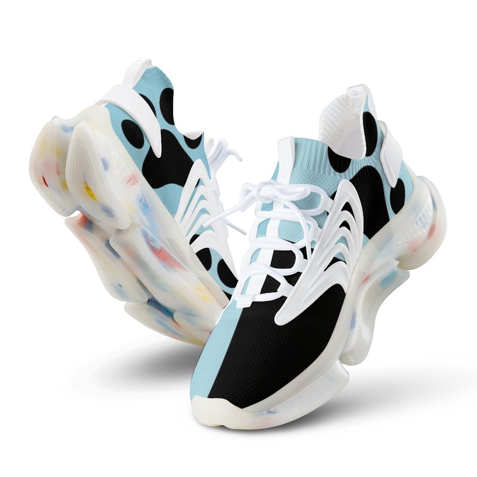 Paw Prints on Checkerboard Pattern Walking Shoes for Men Woman ...