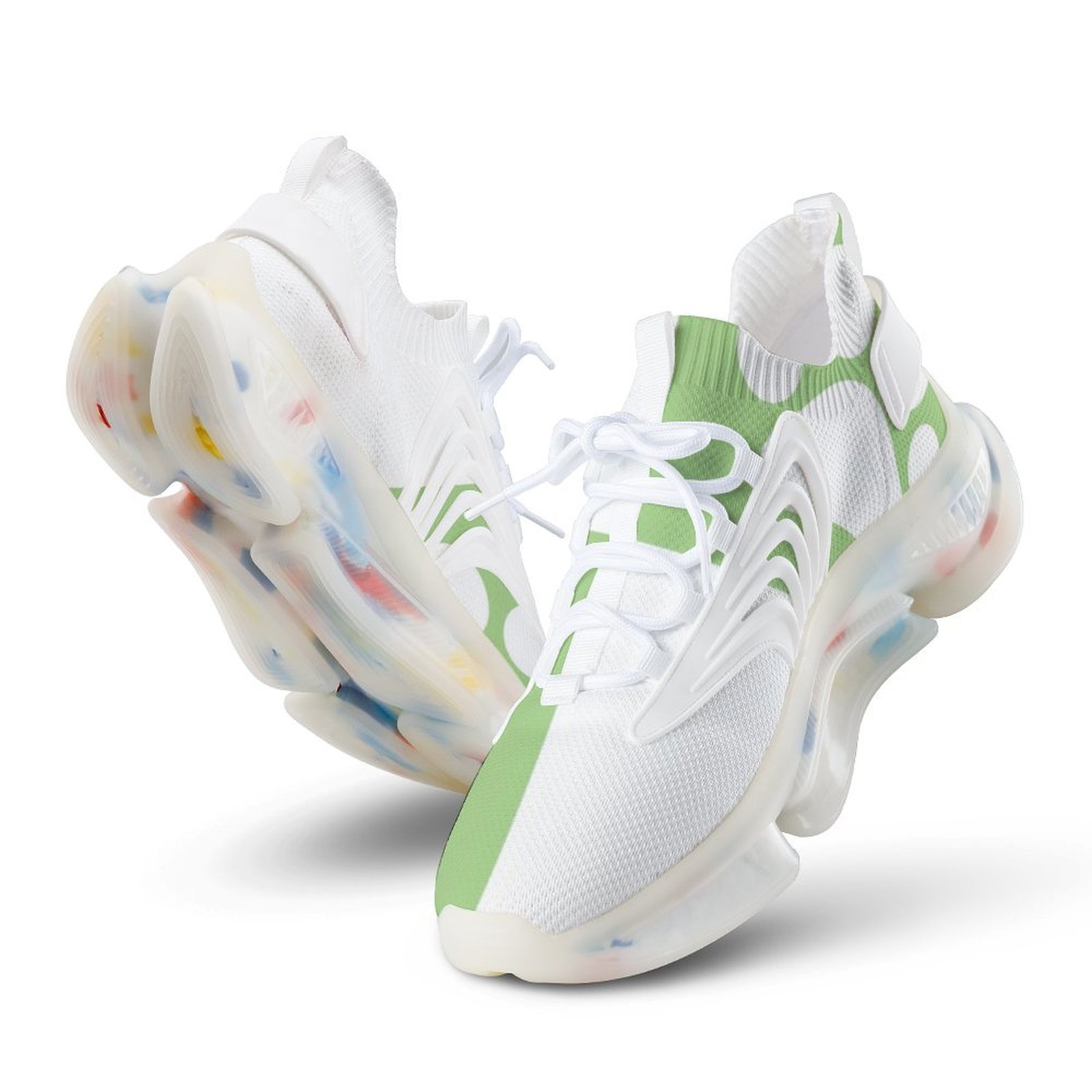 Paw Prints on Green Tiles Walking Shoes for Men Woman Lightweight ...
