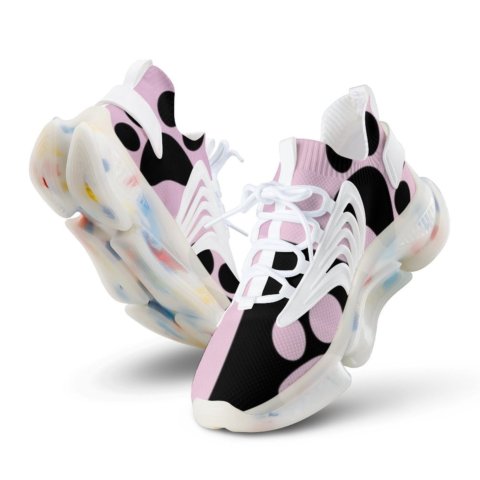 Paw Prints on Squares Walking Shoes for Men Woman Lightweight Tennis ...