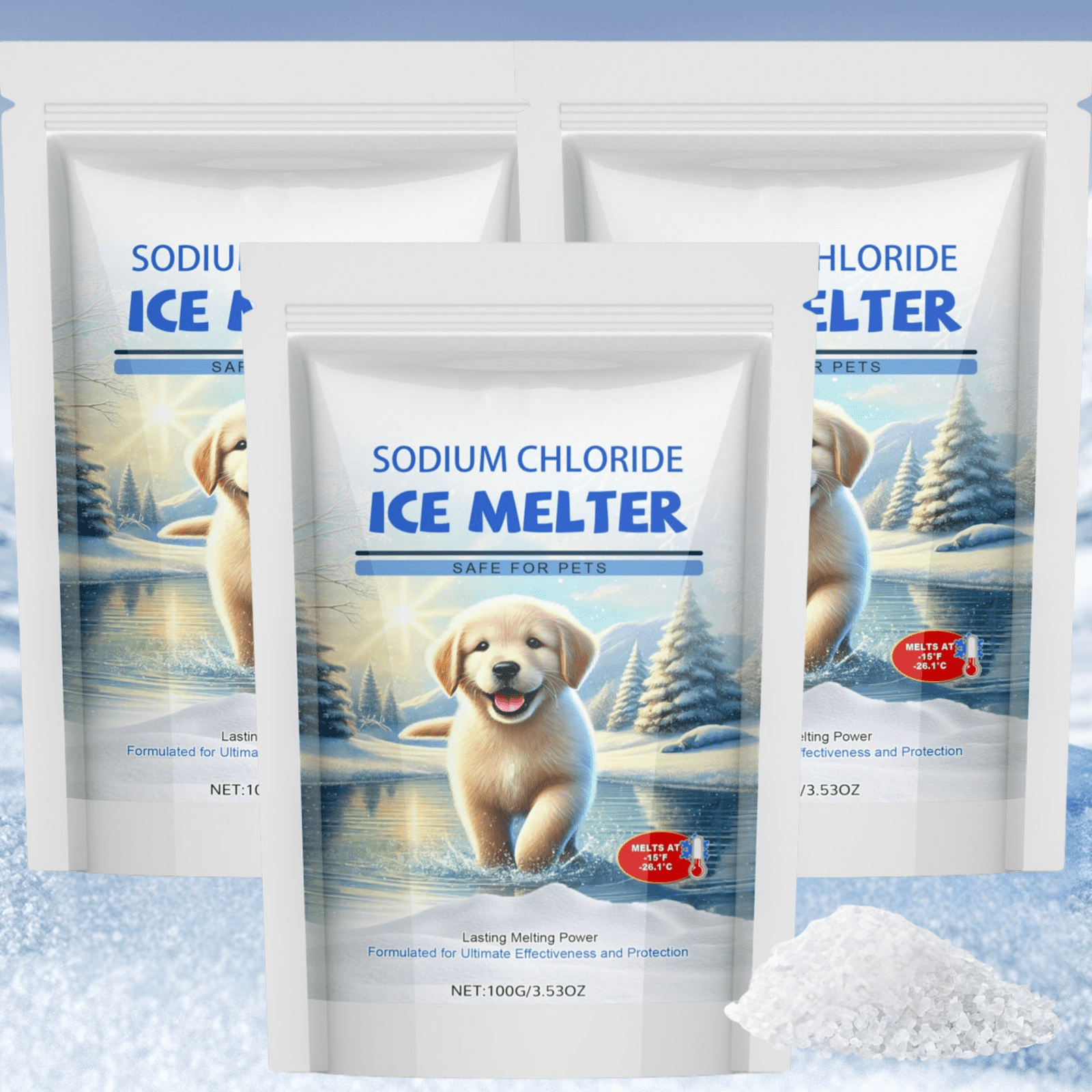 Paw Protector Pet Safe Ice Melt (3 Pack) – Driveway & Sidewalk Deicer ...