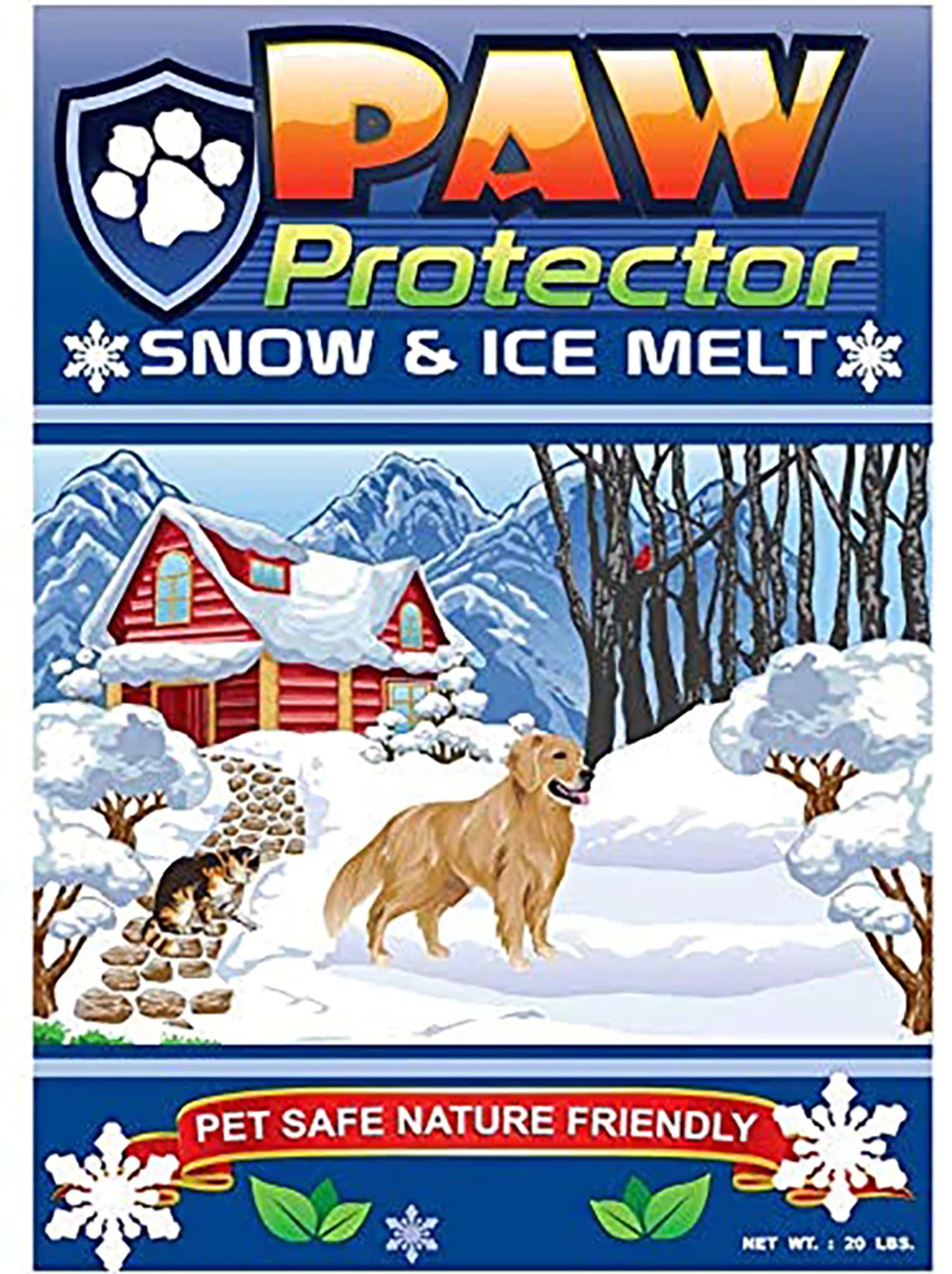 Paw Protector 20 lbs Pet Friendly Driveway Rock De-Icer, Dog Safe ...