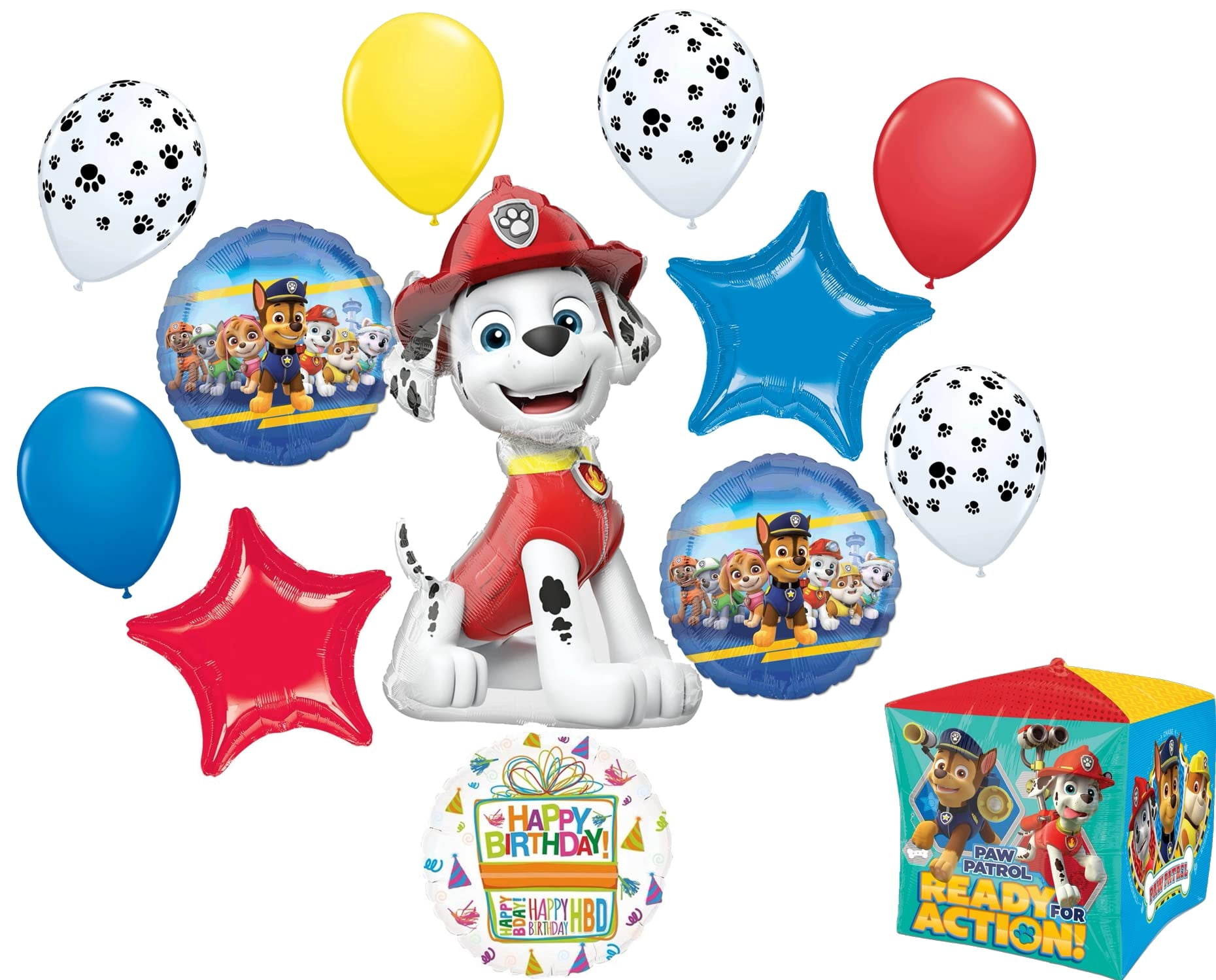 Paw Pups on Patrol ZS23 Marshall Birthday Party Supplies Cubez Balloon ...