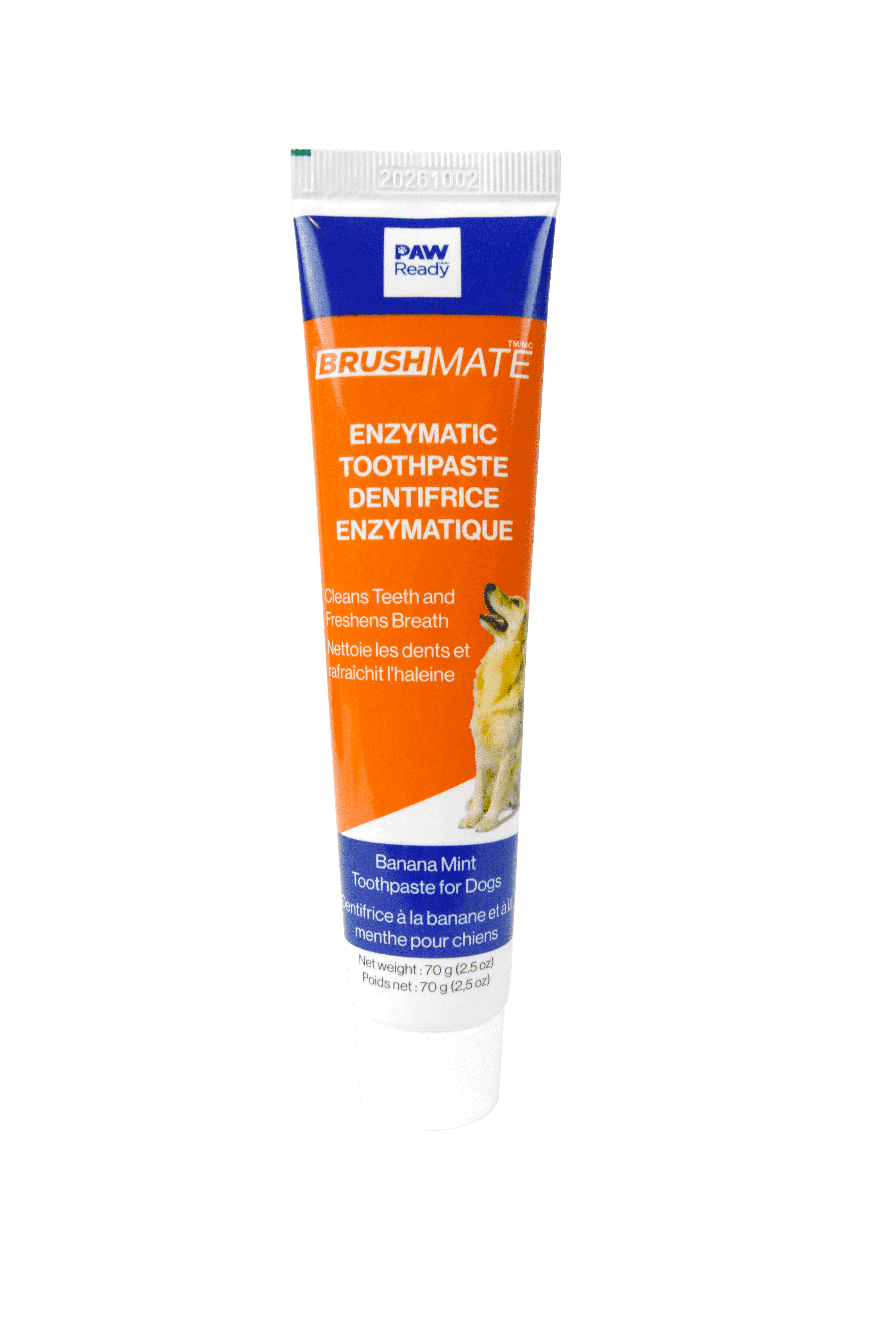 Paw Ready Dog Dental Care Enzymatic Toothpaste, 70g, Banana Mint, Safe ...