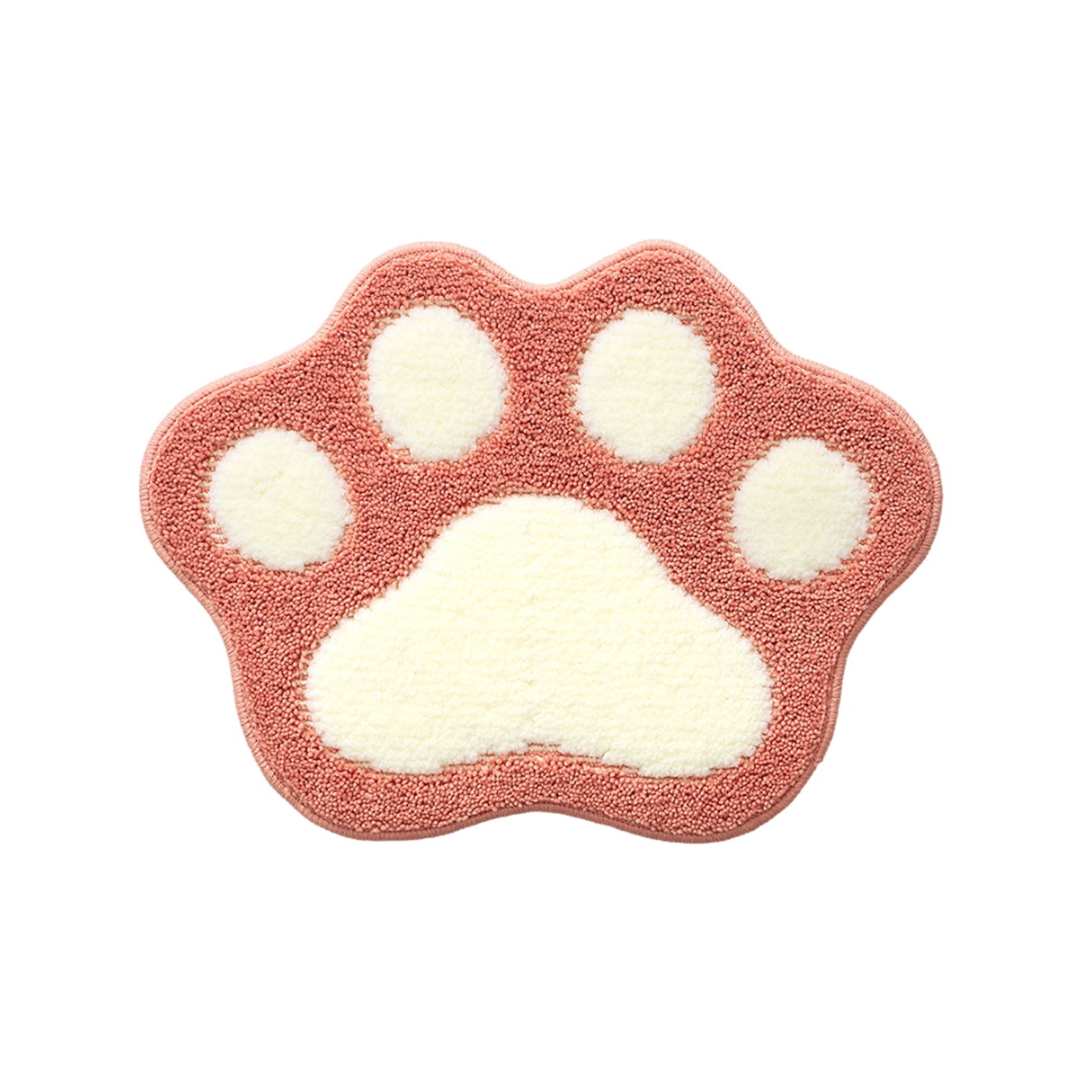 Paw Shaped Bathroom Rug Non-Slip Bath Mat, Soft Microfiber Water ...