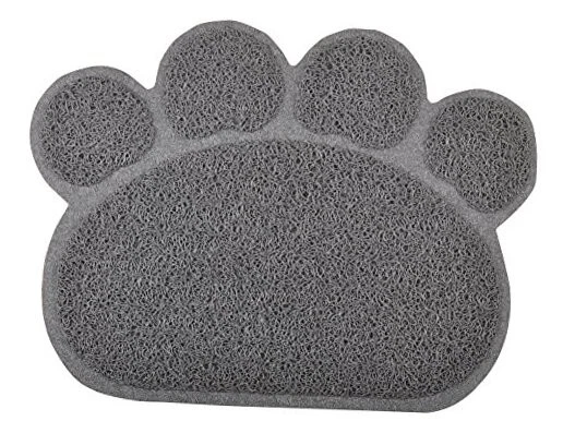 Paw-Shaped Cat Litter Box Debris Catcher Mat, 15.75x11.75 Inches ...