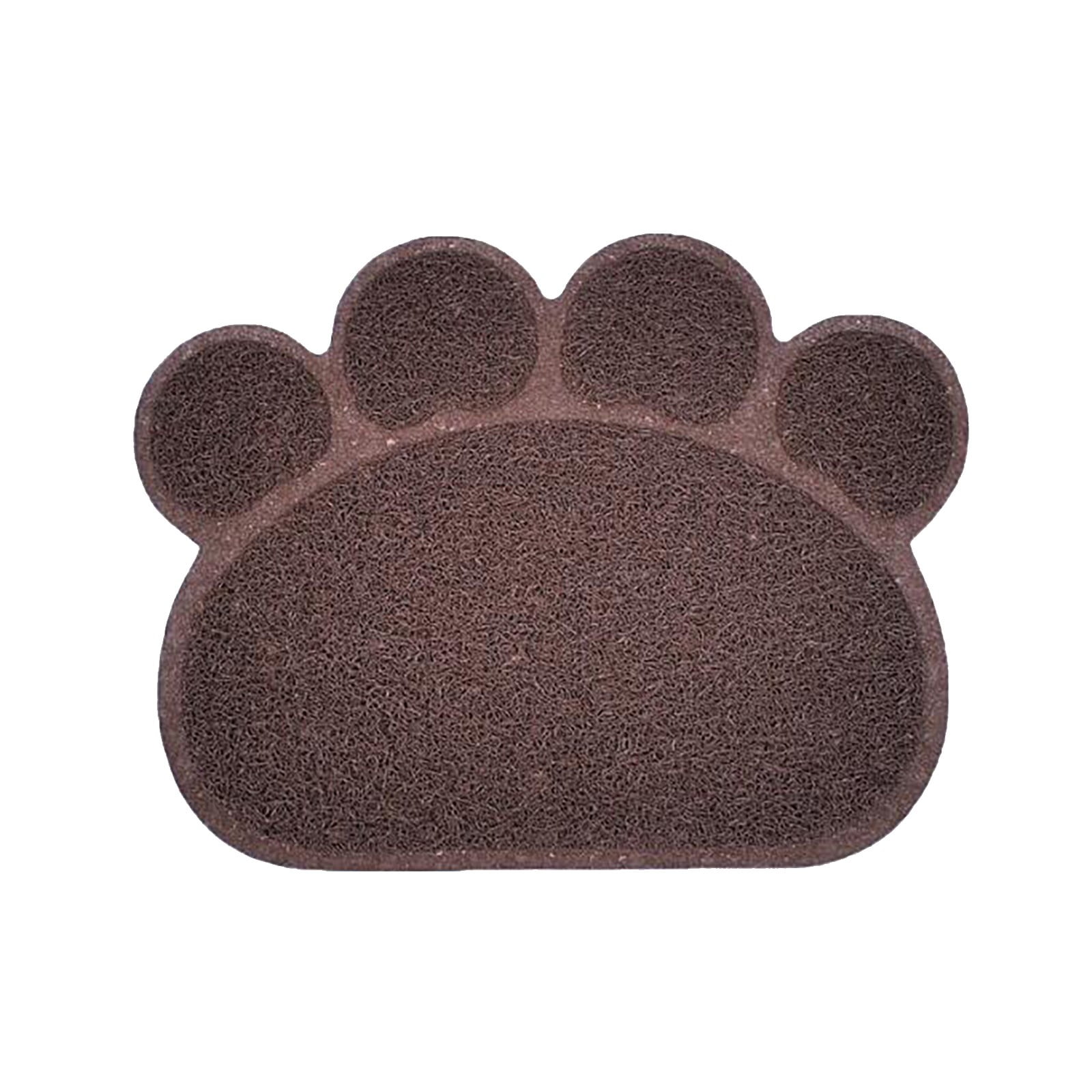 Paw-Shaped Cat Litter Box Mat, Kitty Scatter Control Rug, 15.74x14.17 ...