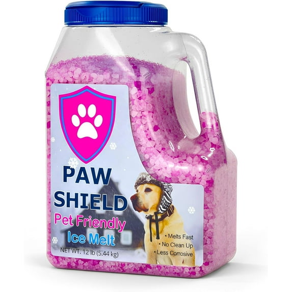 Paw Shield Pet Friendly Ice Melt (12 LB)- A Dual Acting, Natural Based ...