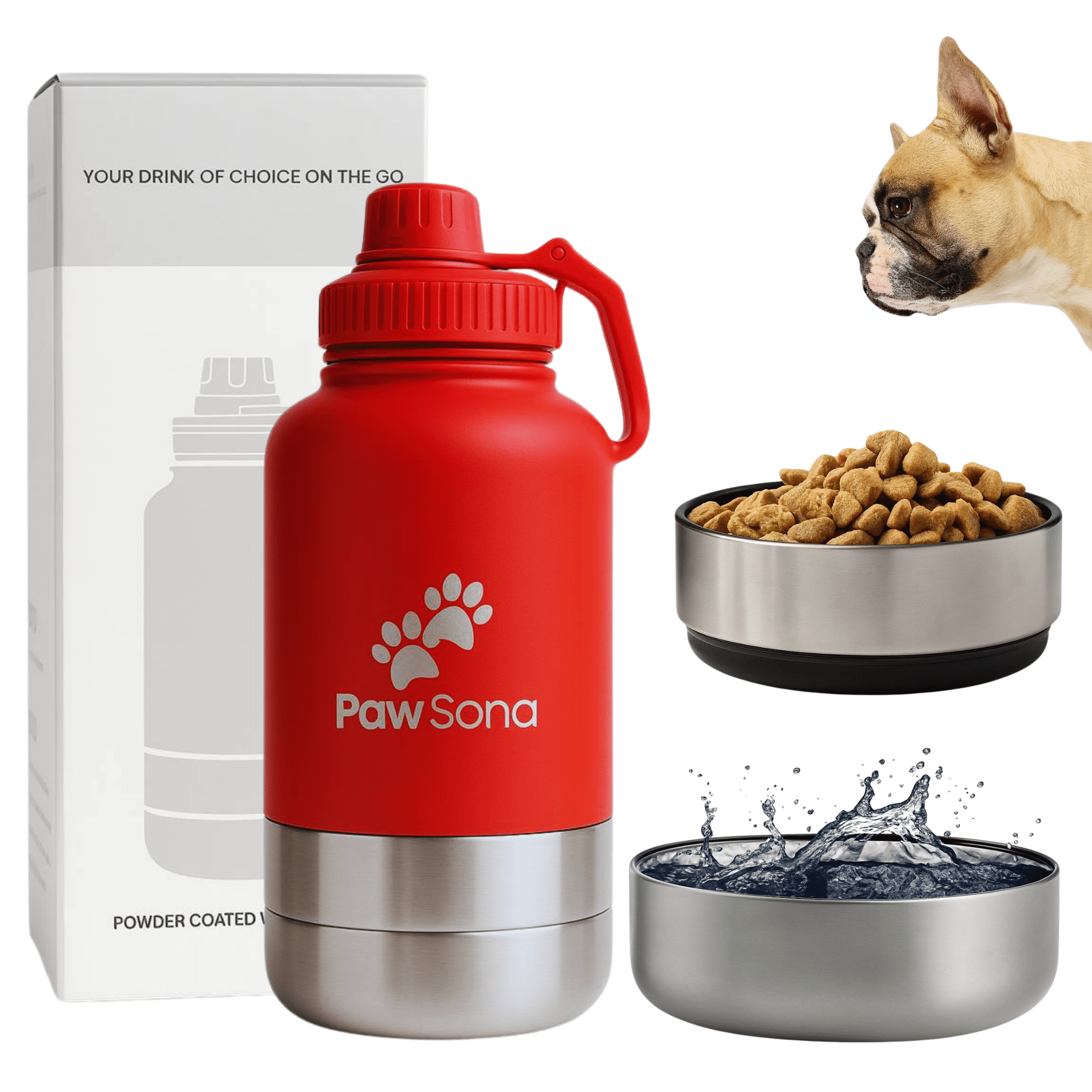 ‌Paw Sona 3 in 1 Water Bottle for Pets – 32oz 3-in-1 design: Combines ...
