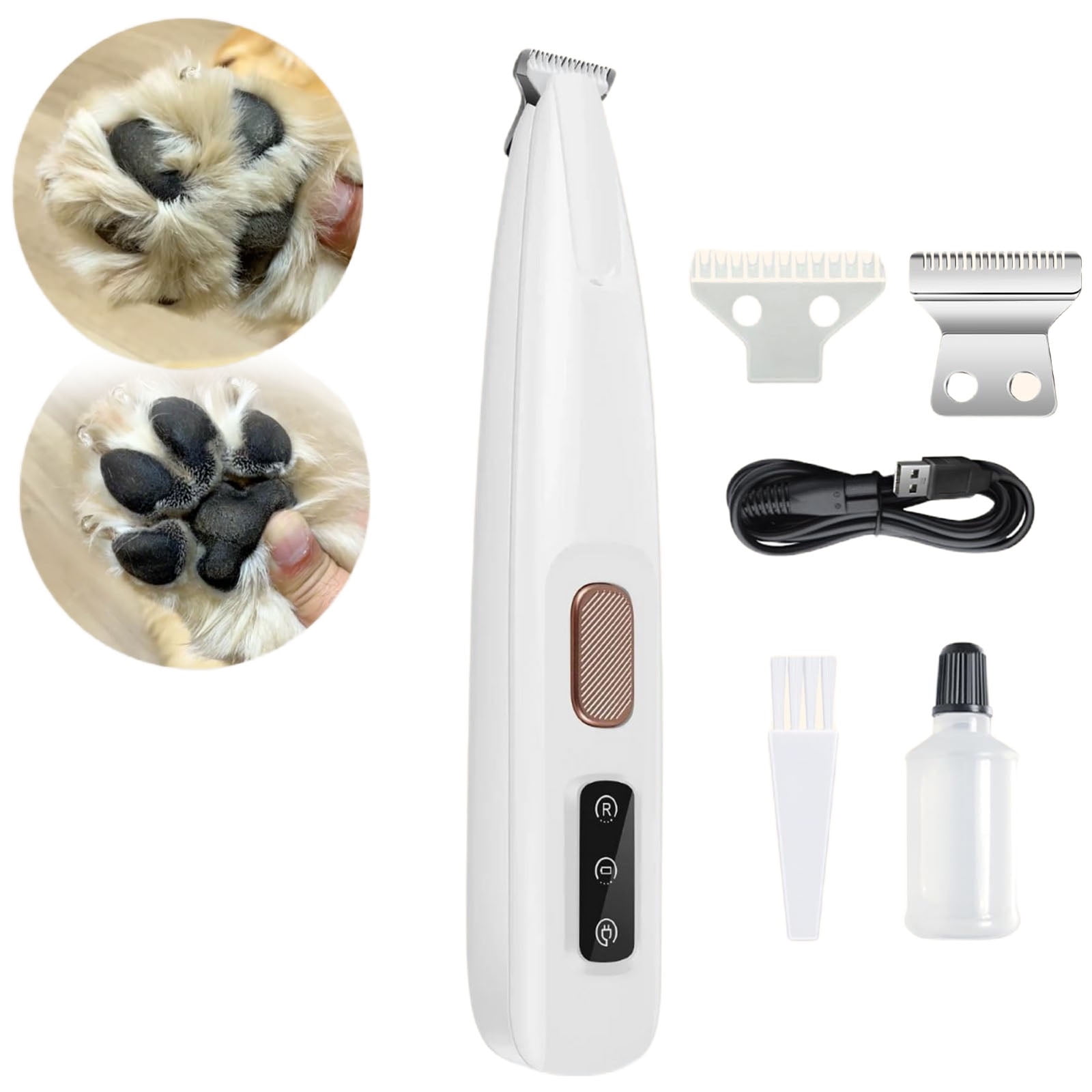 Paw Trimmer, Ultra-Low Noise Dog Trimmer Grooming Kit with Replacement ...