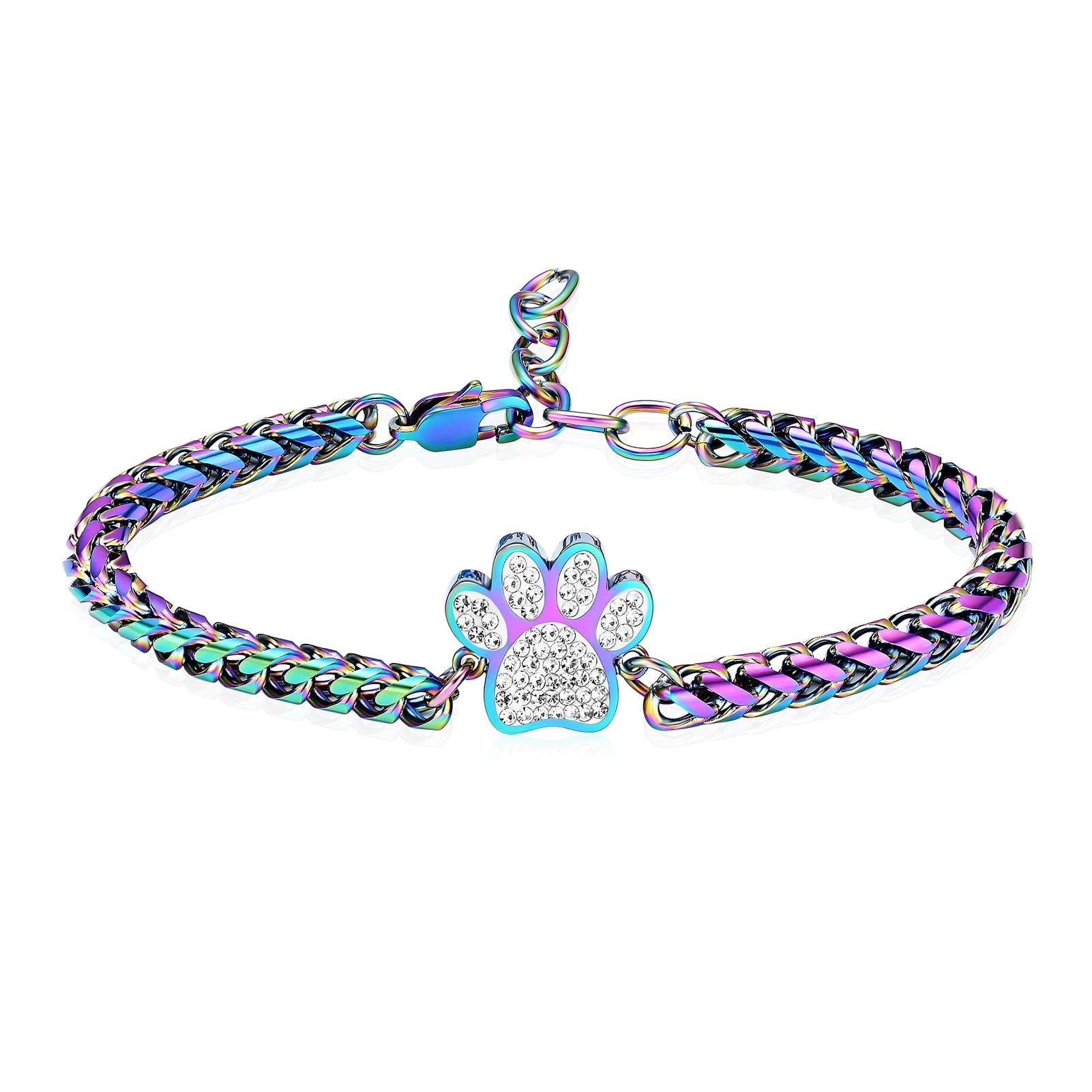 Paw Urn Pendant Stainless Steel Chain Link Cuban Cremation Jewelry for ...