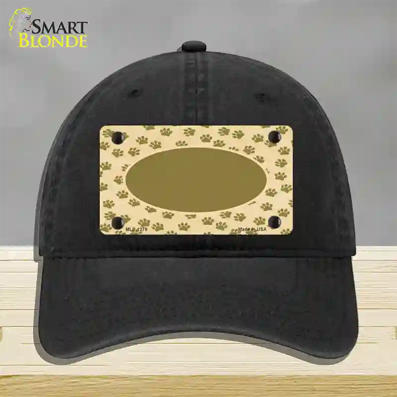 Paw With Center Oval Novelty License Plate Hat Unconstructed Cotton ...