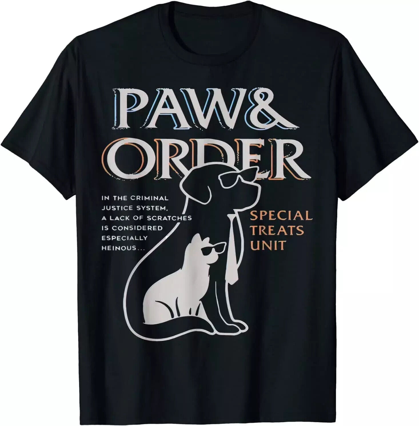 Paw and Order Special Feline Unit Pets Training Dog And Cat T-Shirt - Walmart.com