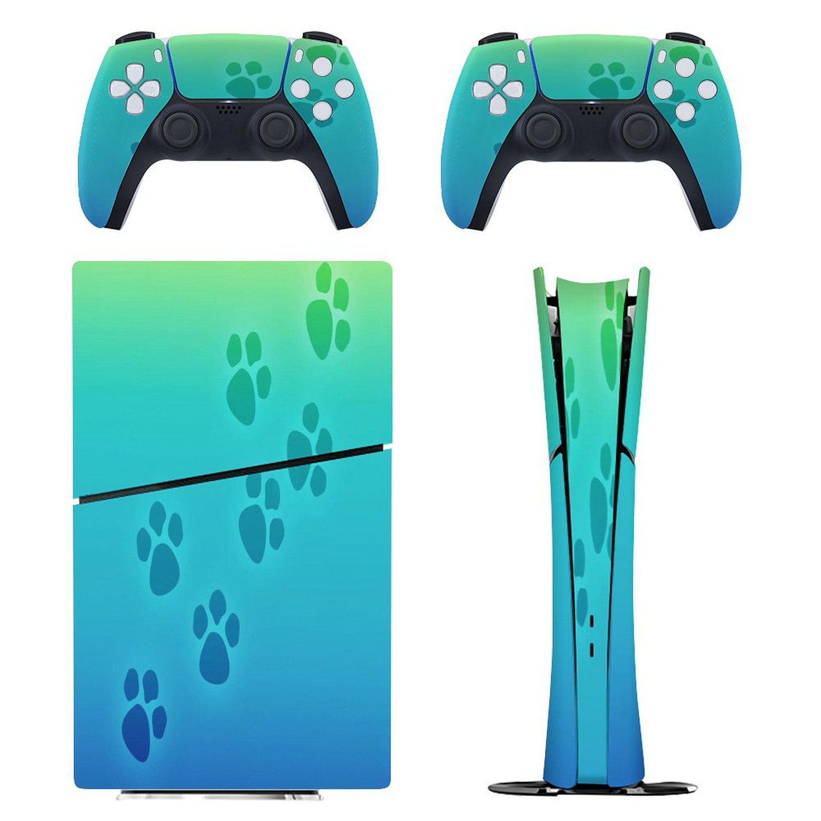 Paw-print PS5/PS5 Slim Digital Disc Skin Sticker For Console And ...