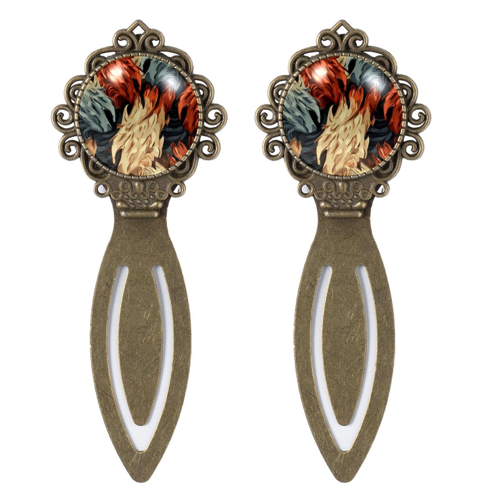 Paw prints Copper-Colored Lace Bookmarks Set - Stainless Steel Book ...