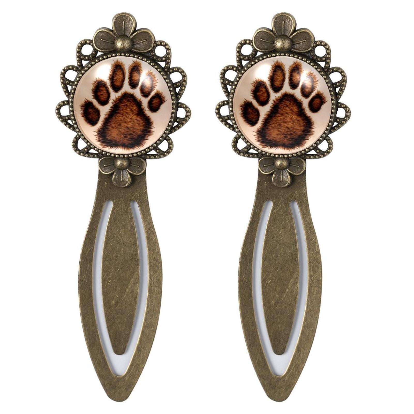 Paw prints Elegant Vintage Copper-Colored Lace Bookmarks, Set of 2 ...
