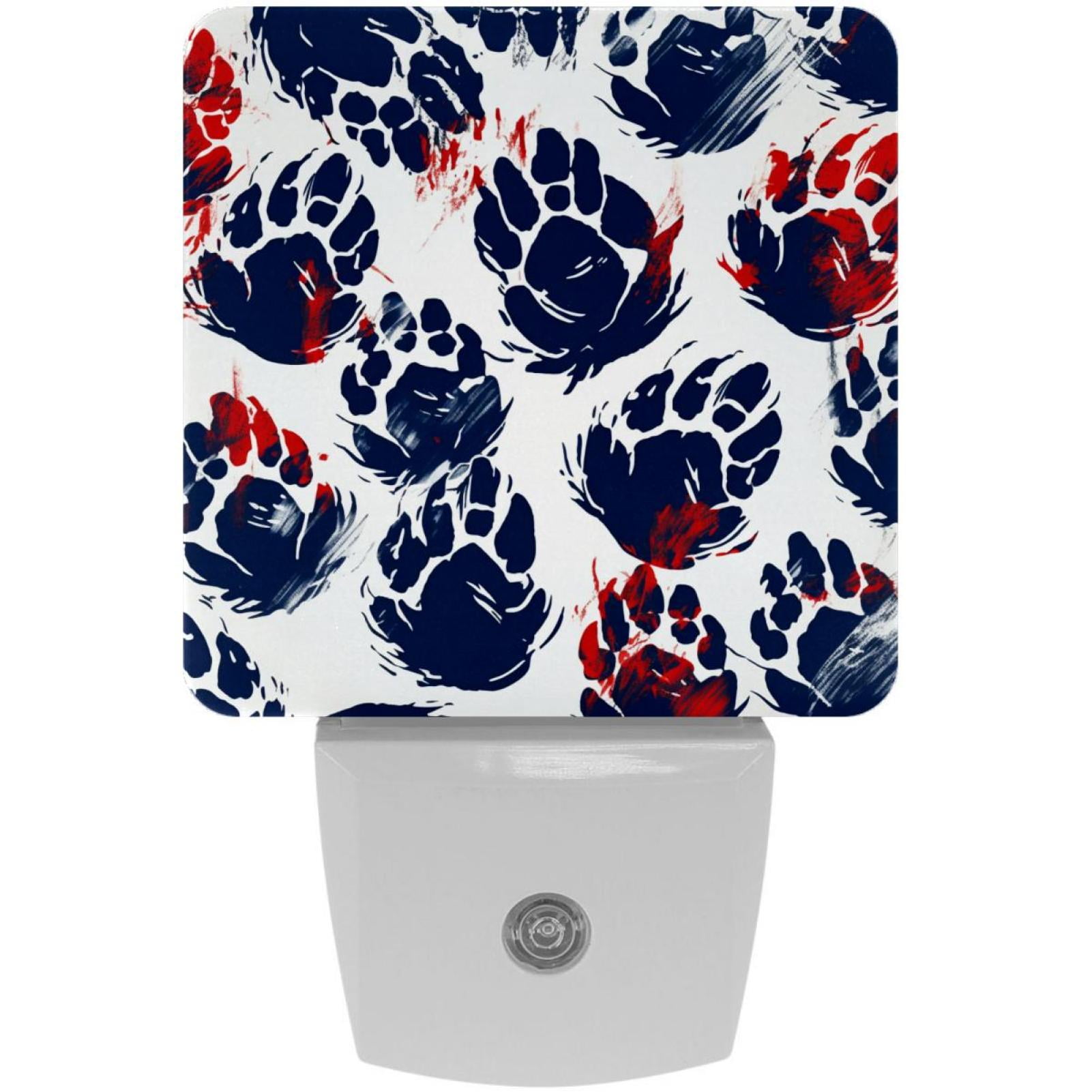 Paw prints LED Square Night Lights - Energy Efficient Plug-in Wall Lamp ...