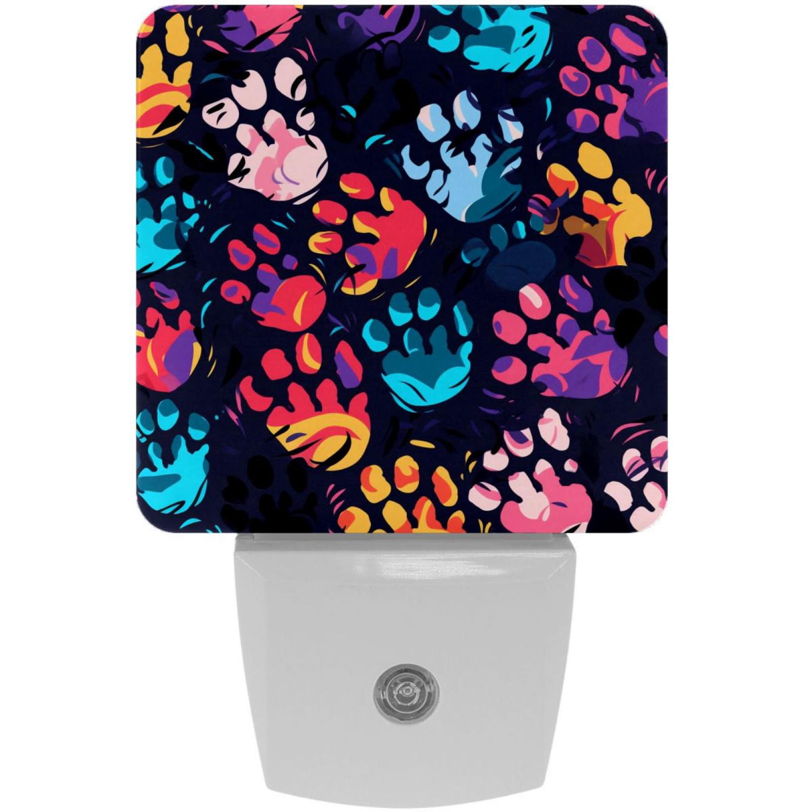 Paw prints LED Square Night Lights - Stylish and Energy-Efficient Room ...