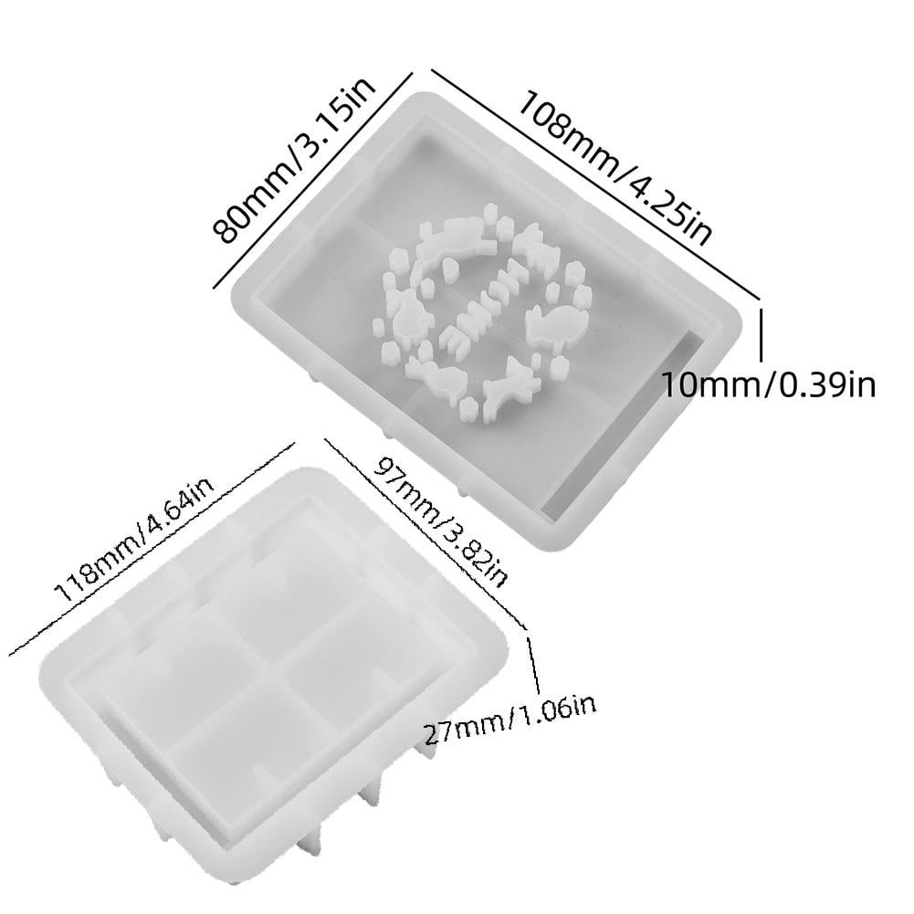 PawCasa DIY Crystal Drip Glue Gypsum Cement Storage Box Silhouette ...