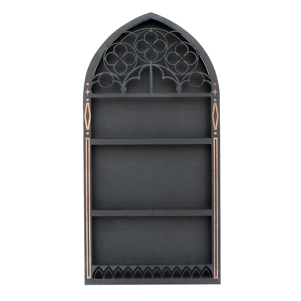 PawCasa Gothic Window Crystal Shelf Display for Wall Miniature Display ...