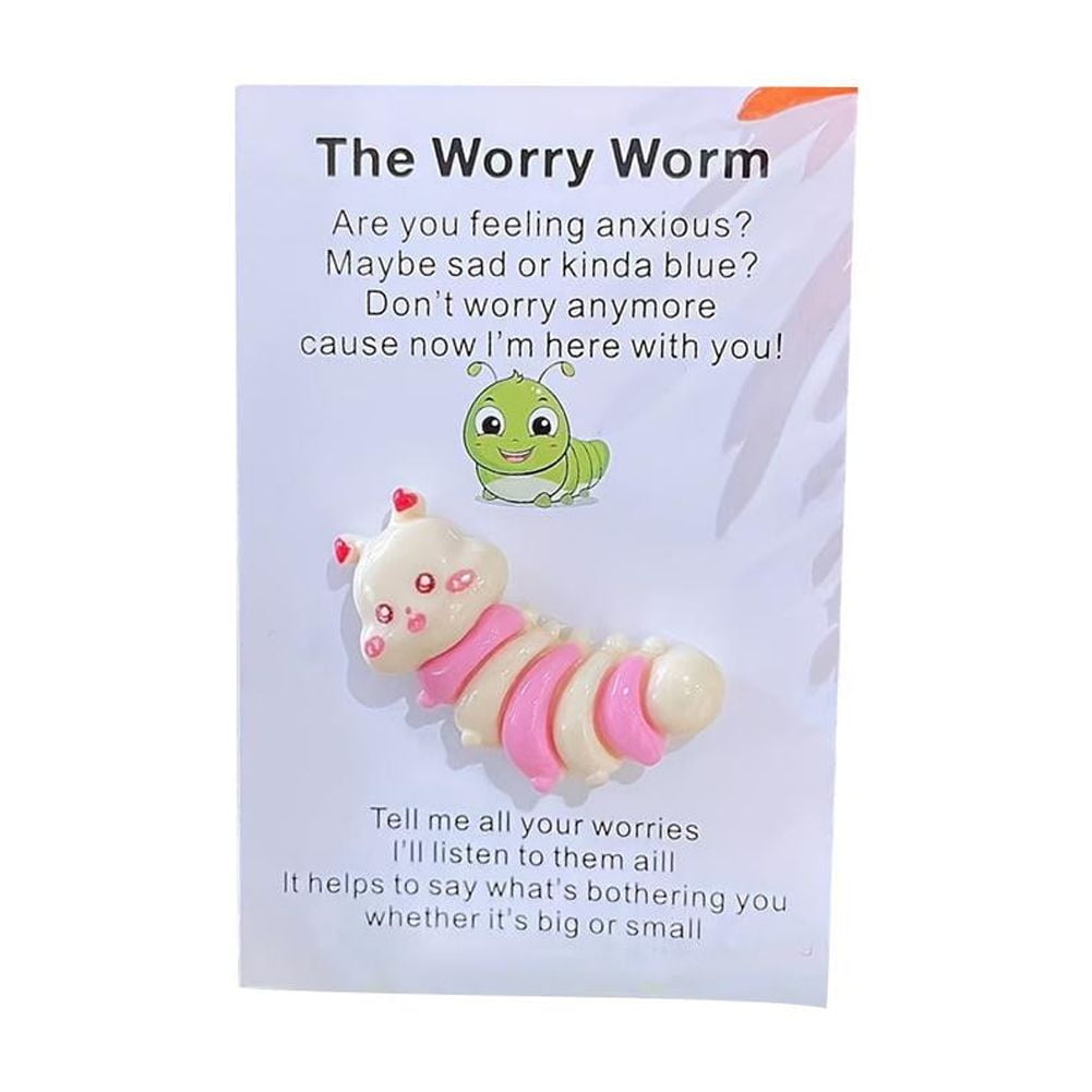 PawCasa The Worry Worm Pocket Hug Tiny Worry Worm with Positive ...
