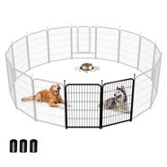 Gymax Dog Pen Play Area, Indoor/Outdoor 24'' 8-Panel Pet Playpen with ...