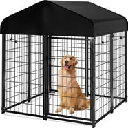 Dkelincs Heavy Duty XL Dog Kennel 4'x4'x4.4', Indoor/Outdoor Metal Cage ...