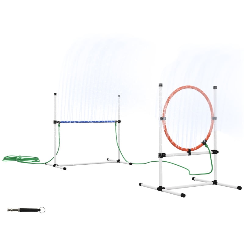 PawHut 3 Piece Dog Agility Training Equipment Set, Dog Obstacle Course ...