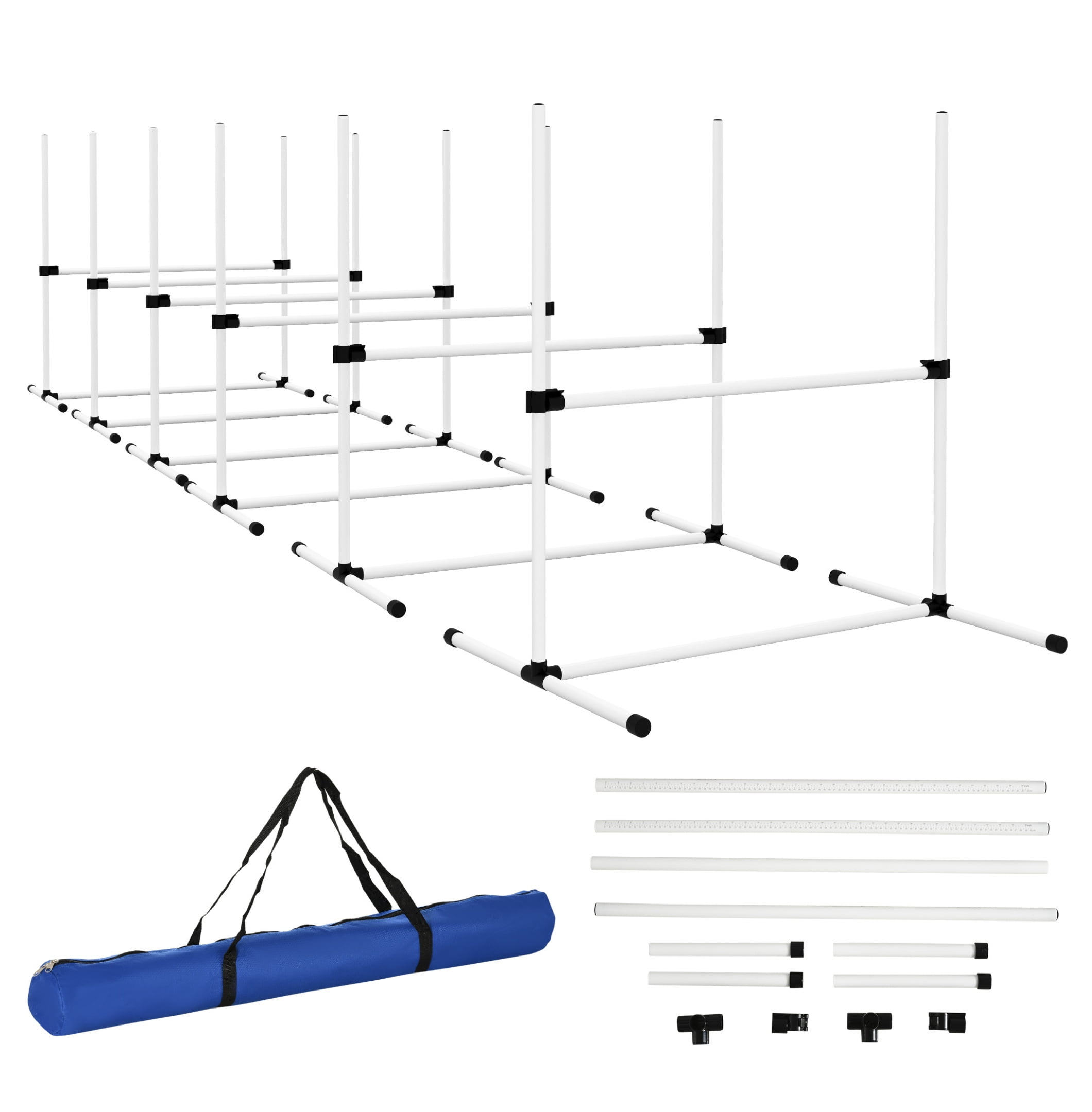 PawHut 6 Piece Dog Agility Training Equipment for Dog Agility Course ...