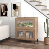 PawHut 60.5 Gallon Stackable Reptile Tank with Top Opening, Doors ...