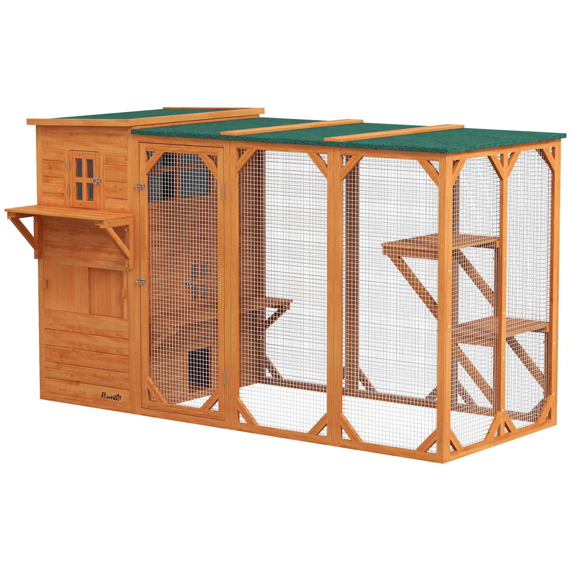 PawHut Catio Outdoor Cat Enclosure, Large Cat House for 3 Kitties ...