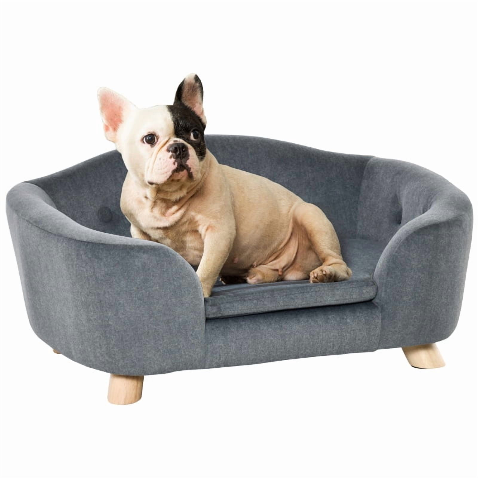 PawHut Dog Cat Couch, Pet Dog Sofa Bed for Miniature Dogs with Washable ...
