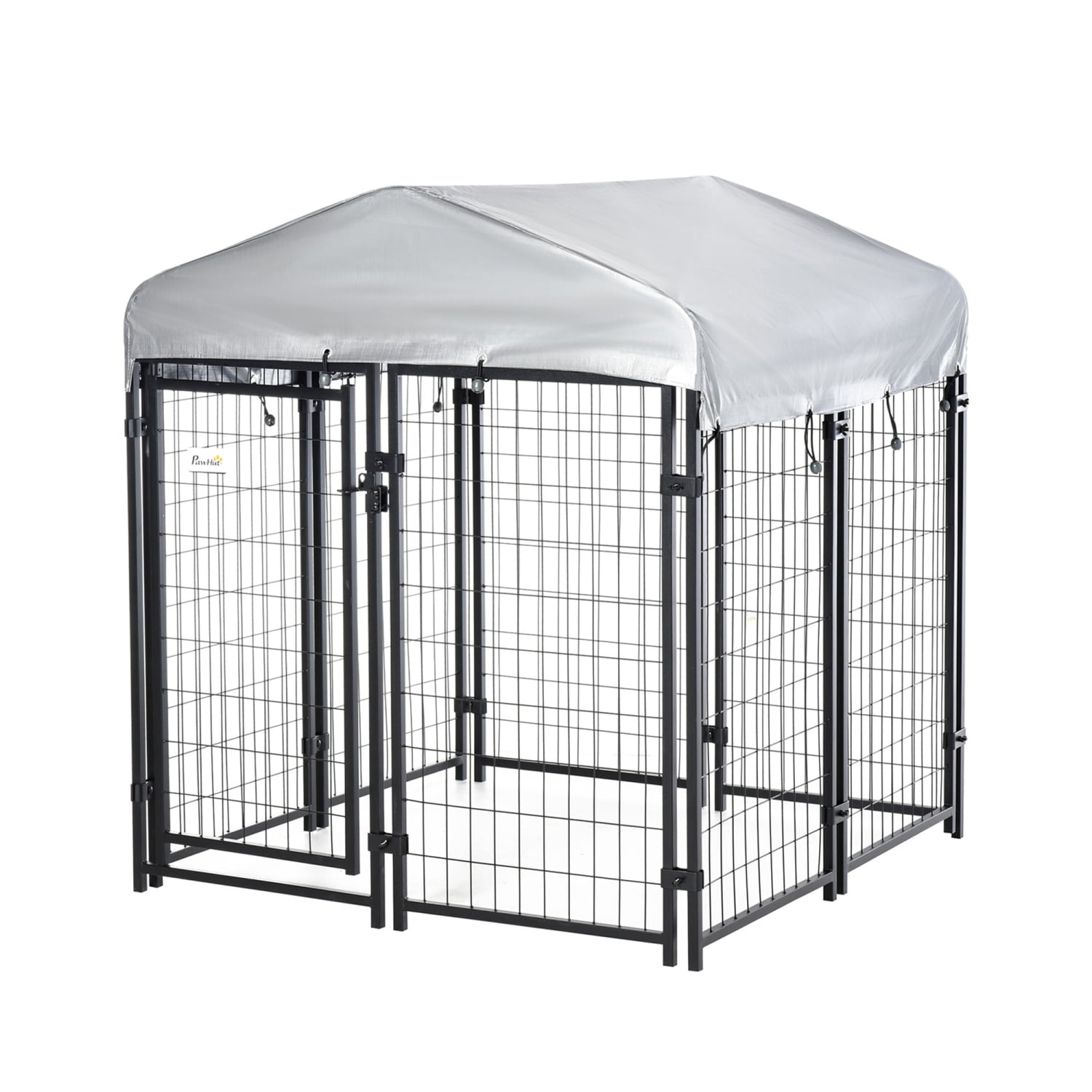 PawHut Dog Playpen Kennel Lockable Door Waterproof Canopy for Small ...