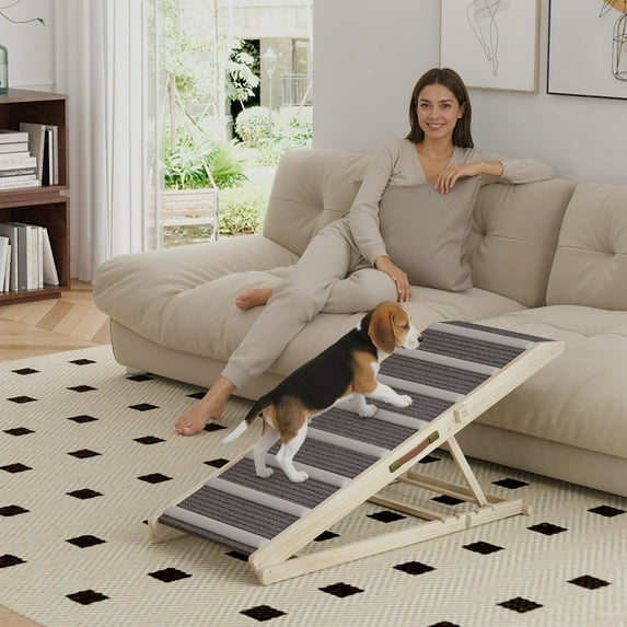 PawHut Dog Ramp for Couch, Foldable Pet Ramp for Small to Large Dog, 4 ...