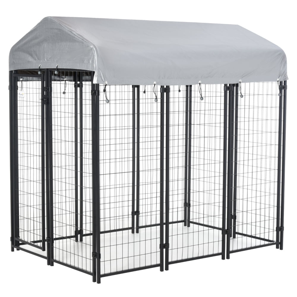 PawHut Outdoor Dog Playpen Lockable Door Waterproof Canopy Medium Large ...