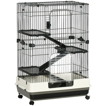 Stackable Rabbit Cage with Feeder Water Bottle Guinea Pig Ferret Bunny ...