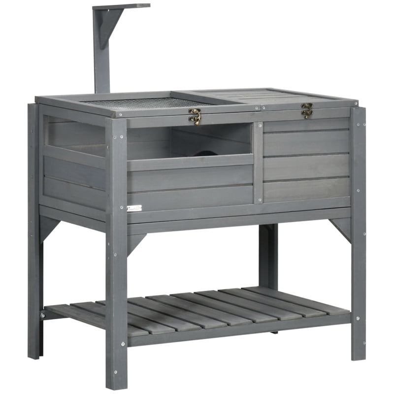 PawHut Tortoise Habitat with Shelf Storage, Tortoise Enclosure with ...