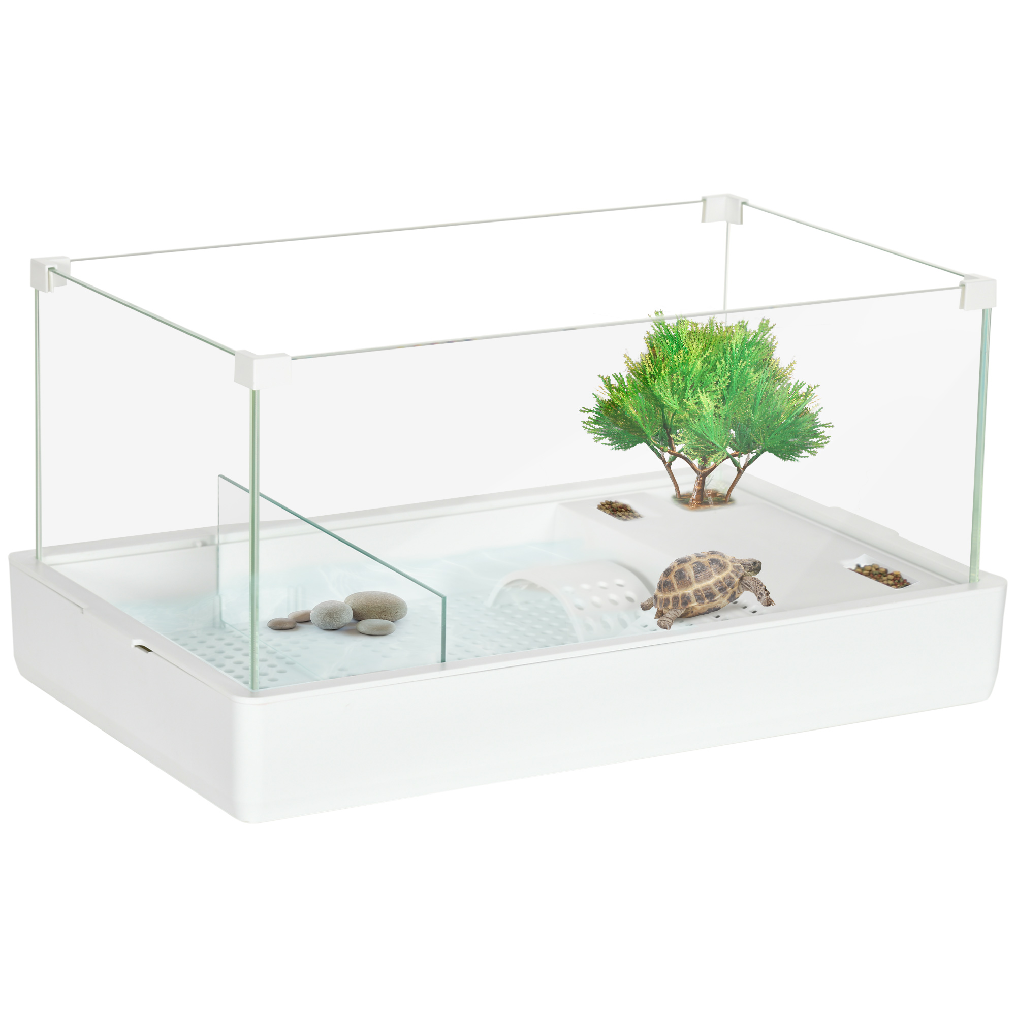 Deluxe Aquatic Aquarium Box For Turtle Reptile Habitat Tank With