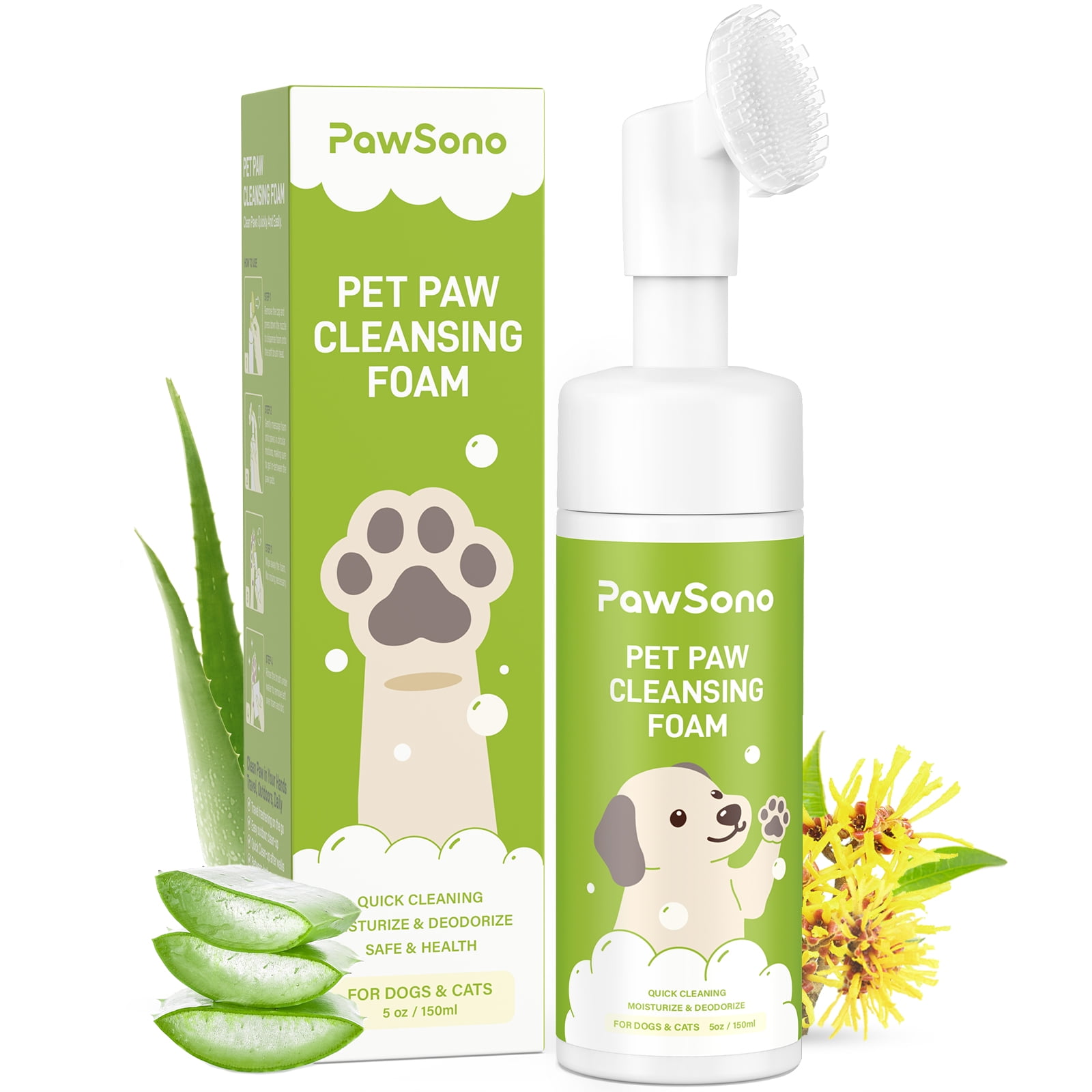 PawSono Paw Cleaner for Dogs and Cats,Magic Foam - Clean Paws No-Rinse ...